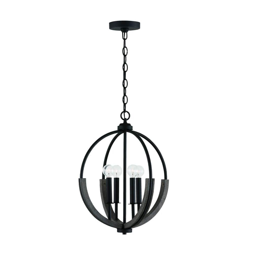 Capital Lighting Clive 4 - Light Carbon Grey And Blackiron Multi Color ...