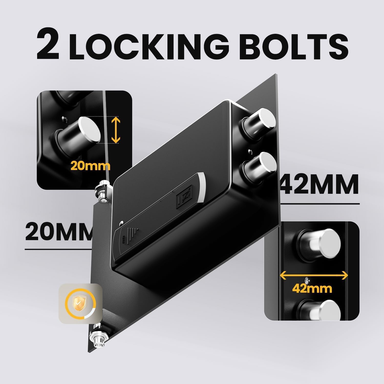 XDeer Biometric Safe Lock Box Fingerprint withSilent Mode and LED Light ...