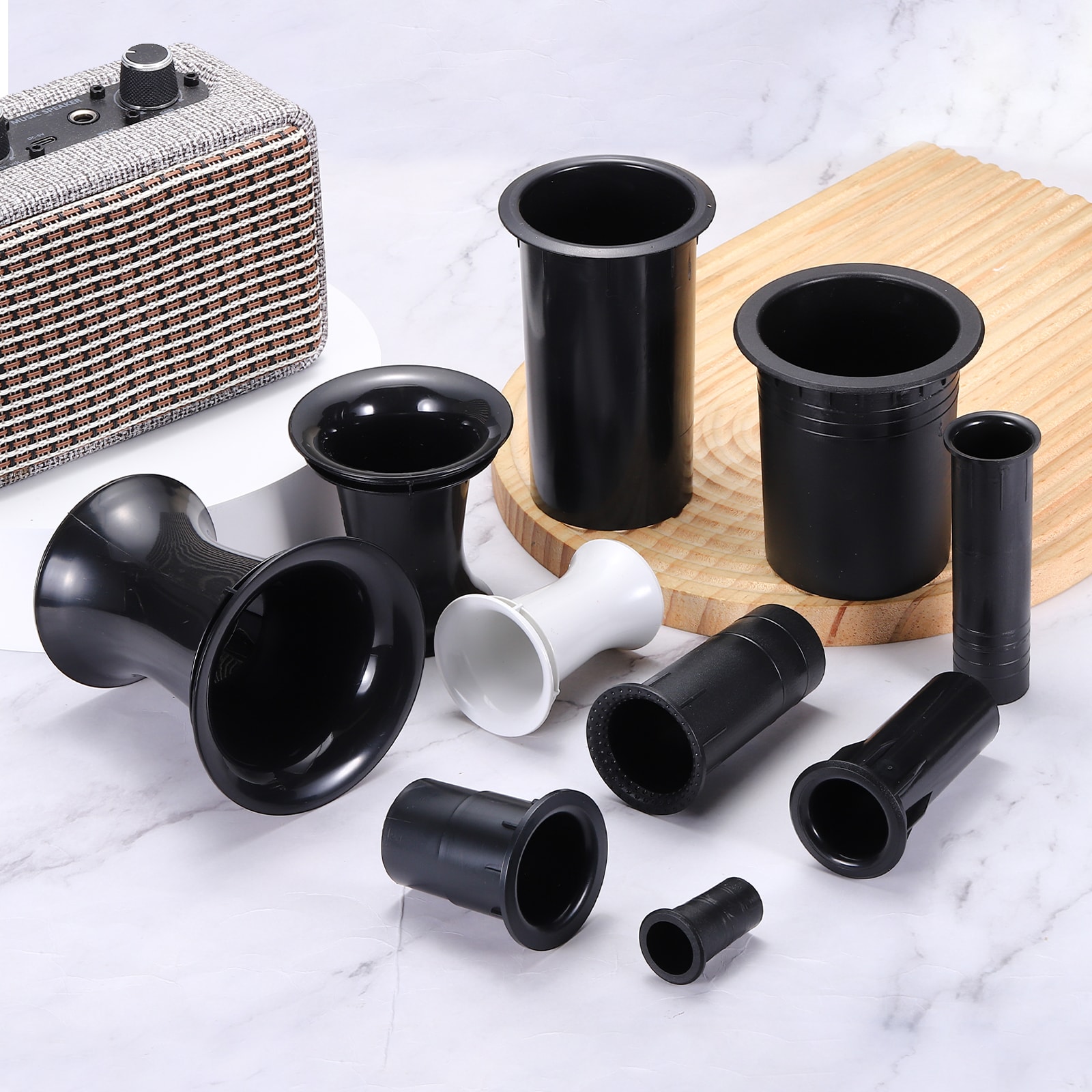 Unique Bargains 2pcs 82mm x 99mm Speaker Port Tube Subwoofer Tube Bass ...