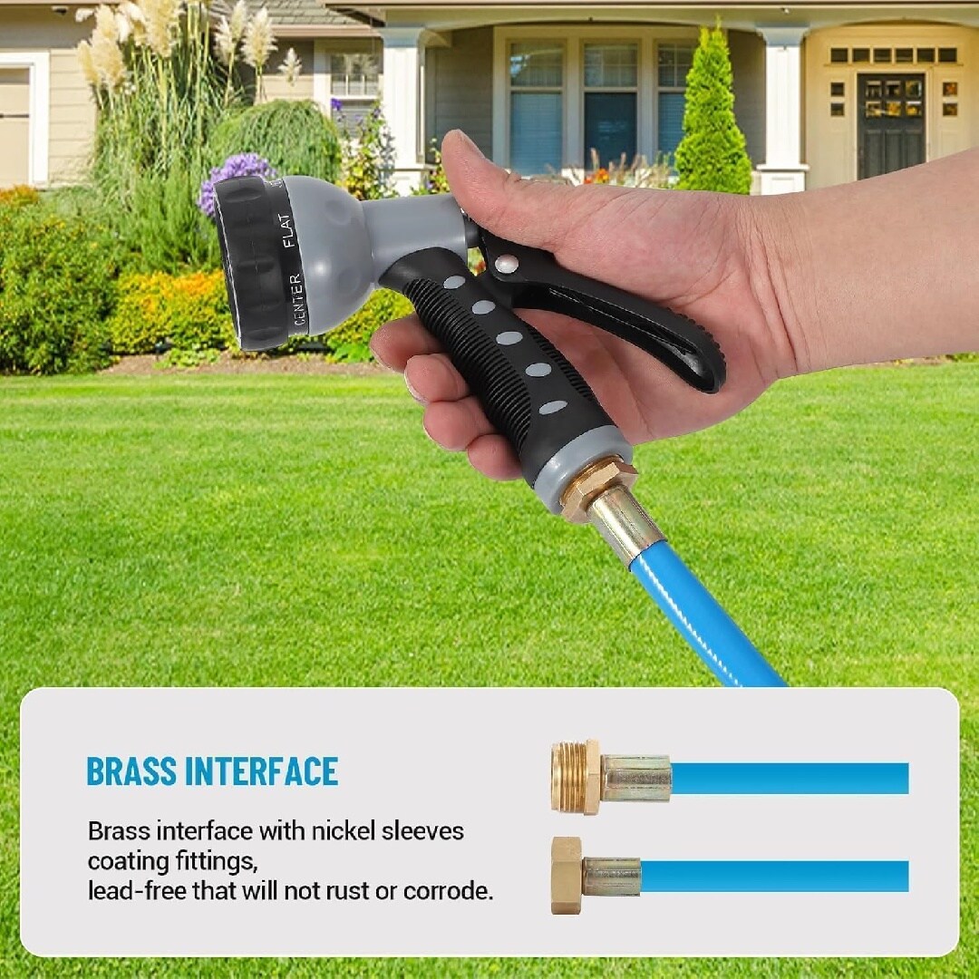 Qeetex Garden Hose Reel Five Eighths Inch 82Foot Auto Rewind Slow ...