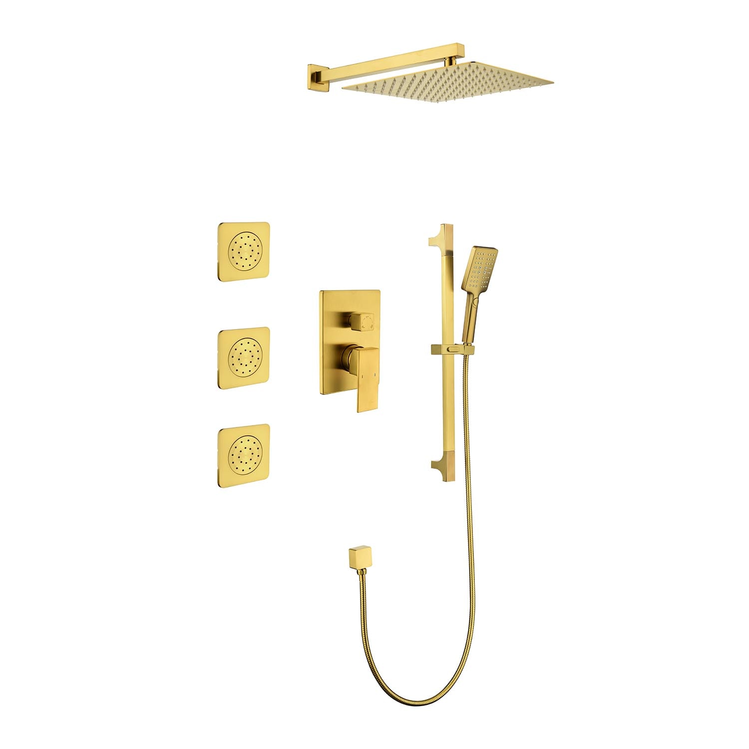 Vanityfus Integrated Adjustable Height Slide Bar Shower Faucets at ...