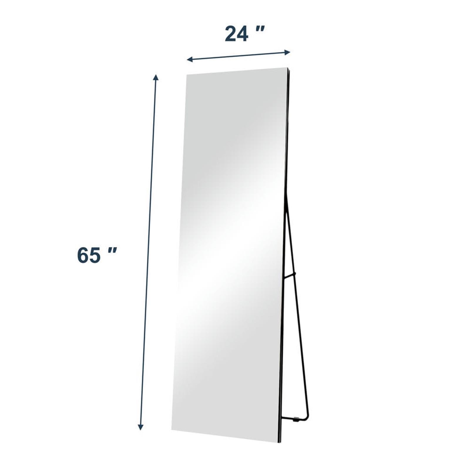 Choco Moon 65x24 Inch Wide Frameless FullLength LED Wall Mirror Modern ...