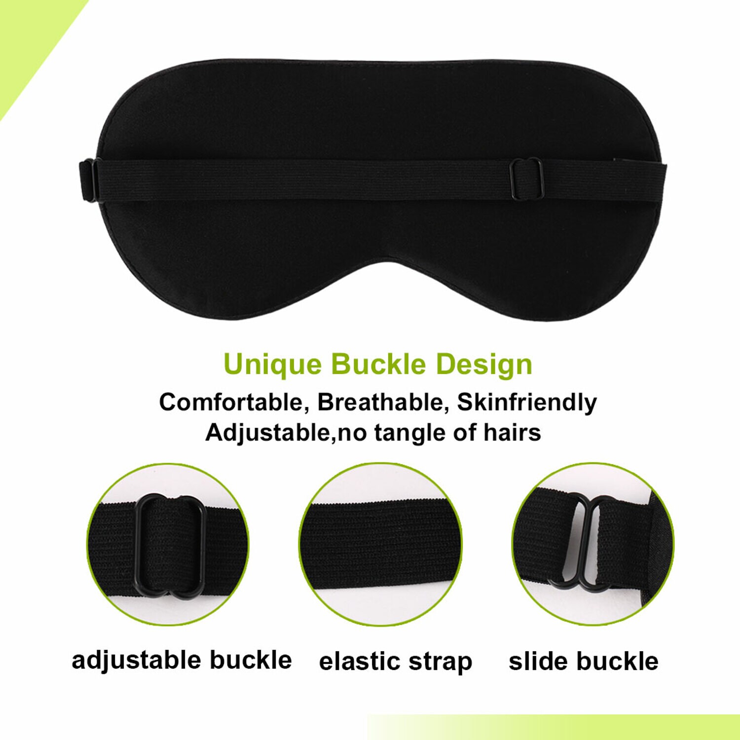 Unique Bargains Strap Silk Sleep Eye Covers Blindfold Eye Covers for ...