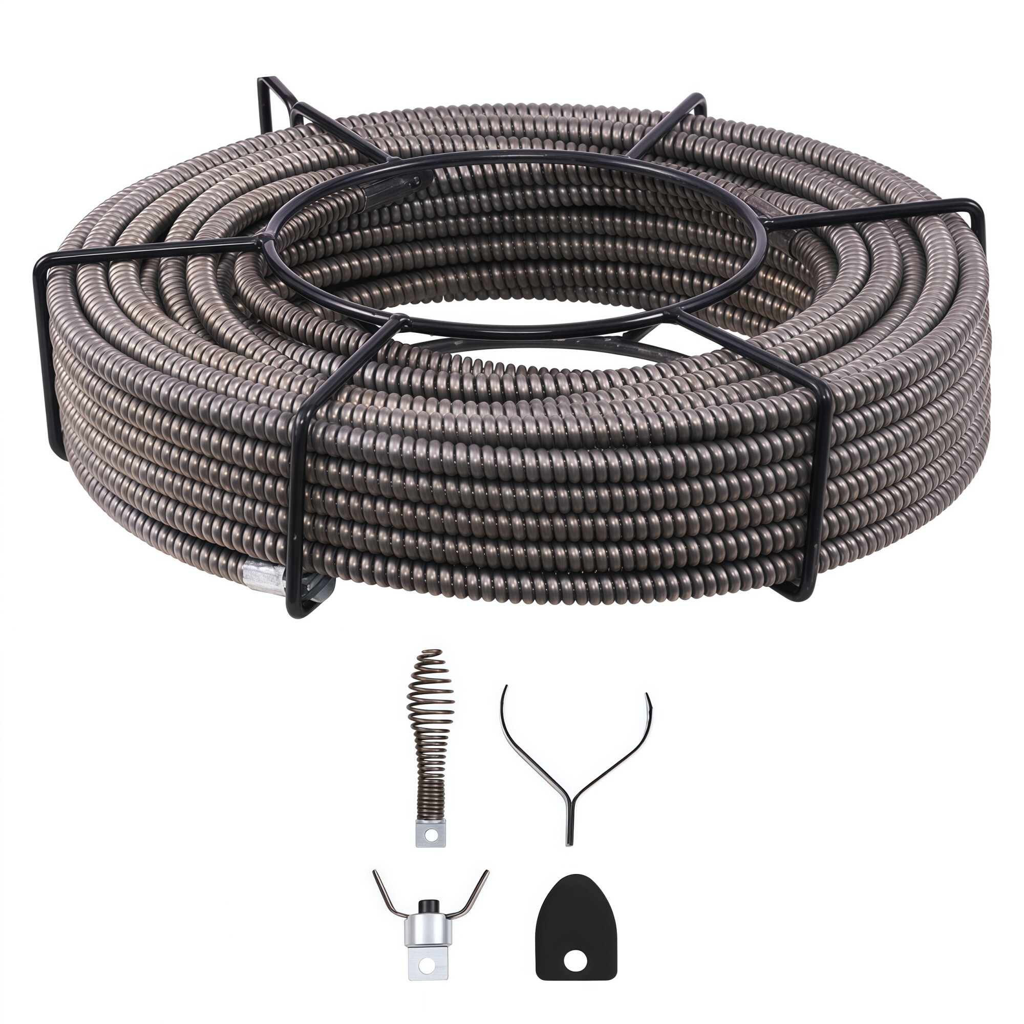Numhew 100ft L 0.5in W 4-Shape Cutter Solid Core Steel Black Drain ...