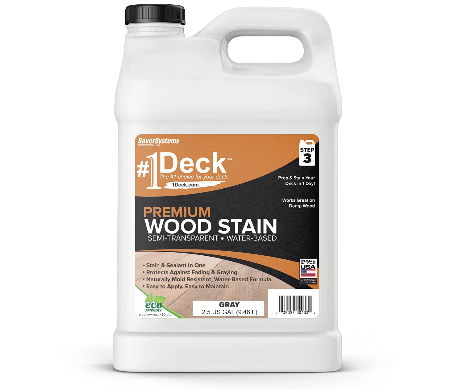 Saver Systems #1 Deck Premium Semi-Transparent Wood Stain and Sealer ...