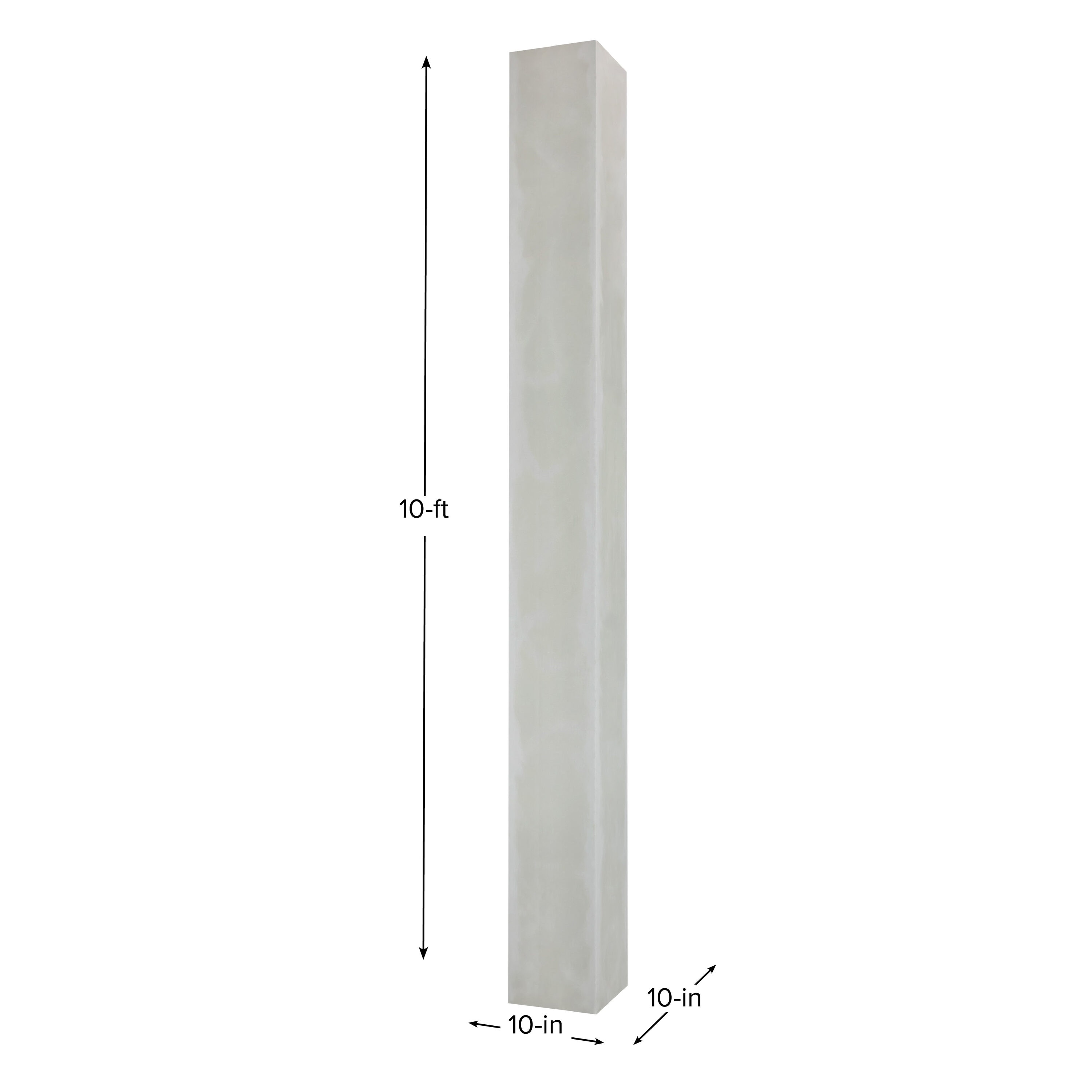 HB&G PermaCast Plus 10-ft x 10-in Unfinished Fiberglass Square Hollow ...