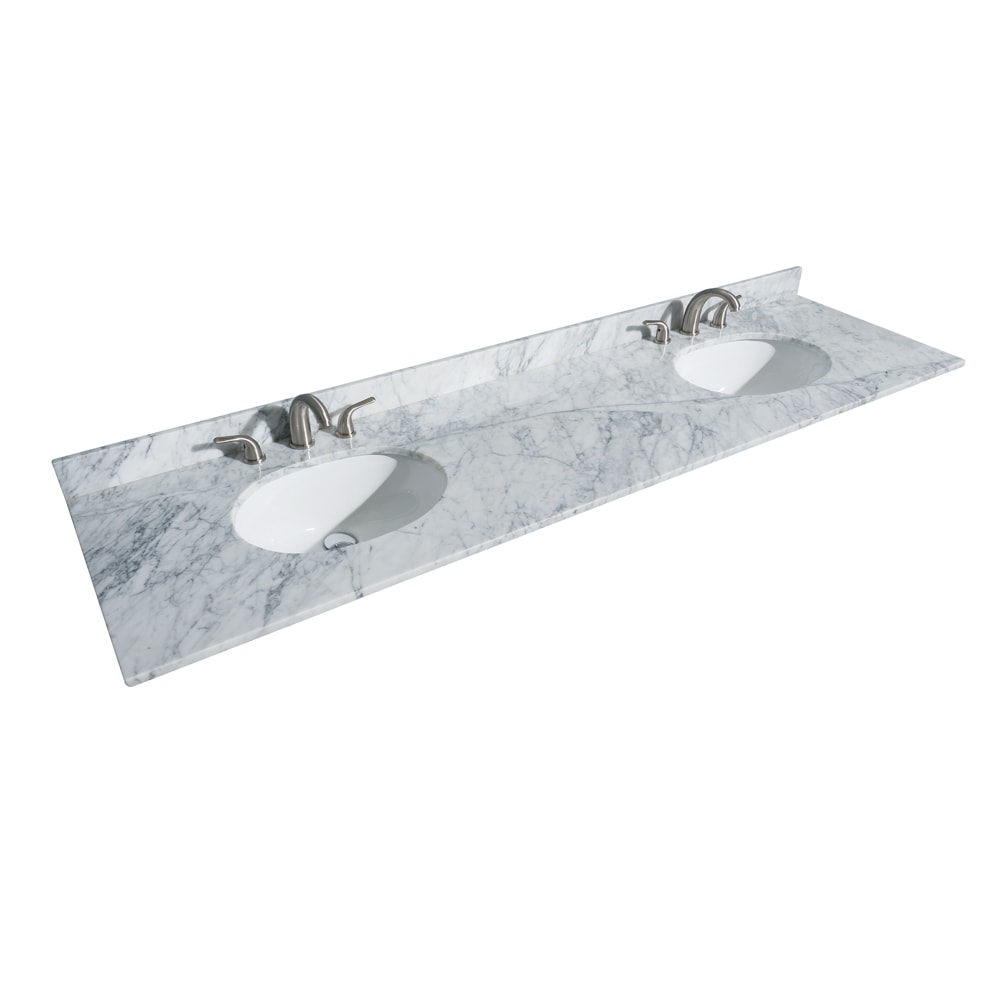 Wyndham Collection Deborah 80-in White with Matte Black Trim Undermount ...