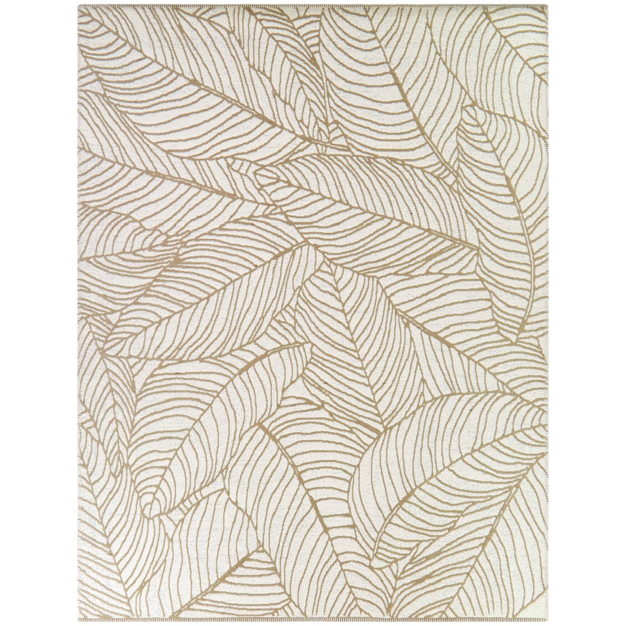 Balta 5 x 7 (ft) Loomed Jute Cream Rectangular Indoor Floral/Botanical ...