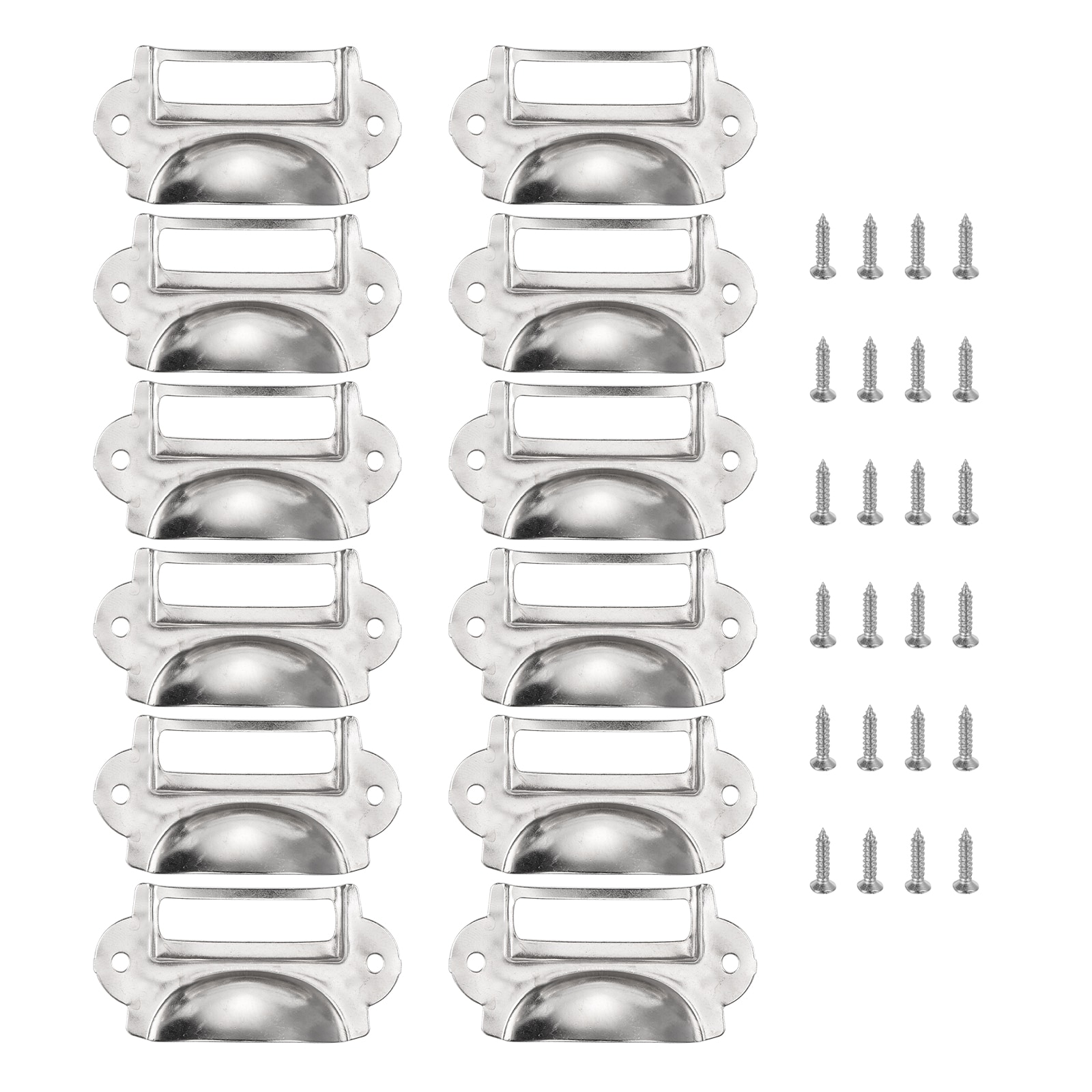 Unique Bargains 12pcs Brushed Cup Handles Vintage Metal Drawer Pulls ...