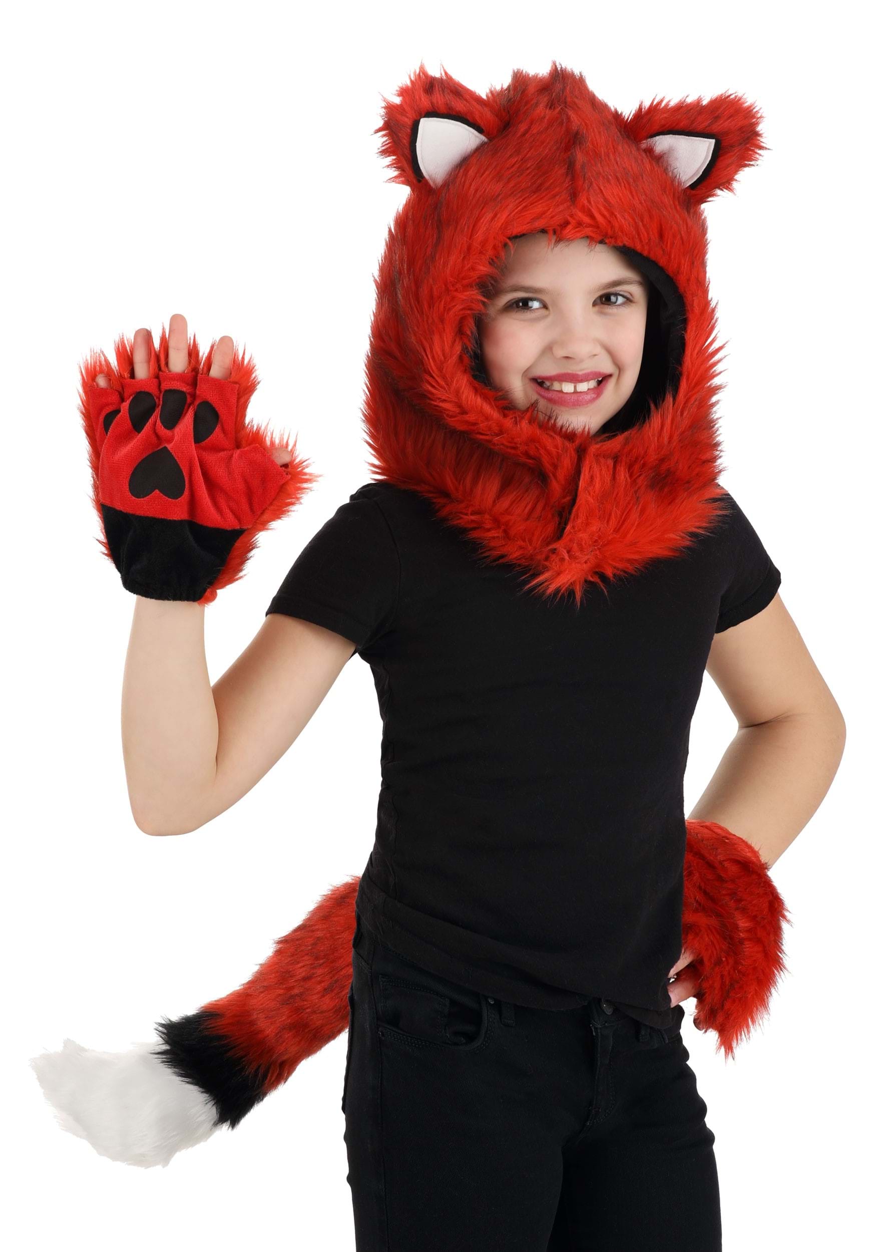 HalloweenCostumes.com FUN Costumes Fox Hood Hands Tail Costume Accessory Kit Fox Accessories ...