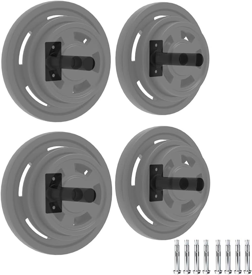 GAOMON Wall Mounted Carbon Steel Weight Storage Rack Fit 2 Inch Barbell ...