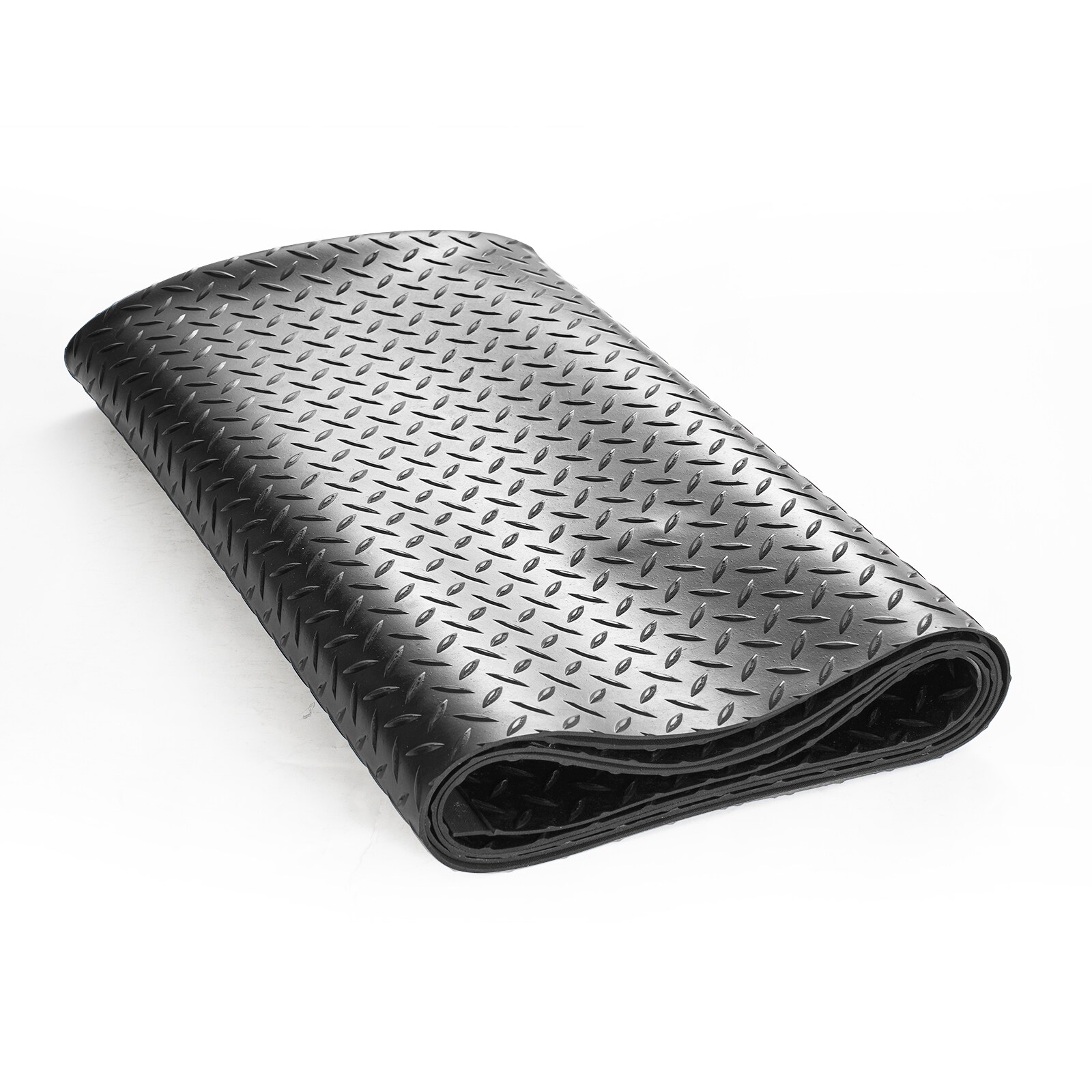VEVOR 4-ft x 6-ft x 118-mil T Raised coin Rubber Garage Flooring Roll ...