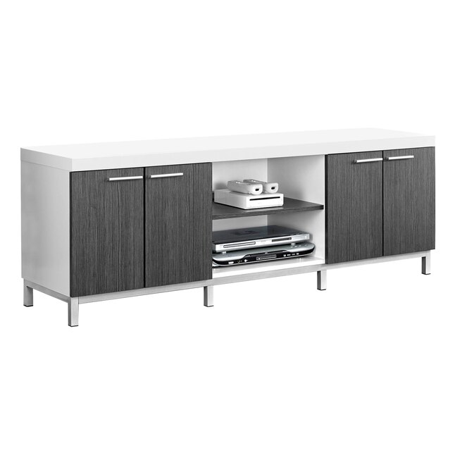 Monarch Specialties Modern/Contemporary White/grey Wood-look Tv Cabinet ... Monarch Specialties Modern/Contemporary White/grey Wood-look Tv Cabinet ...