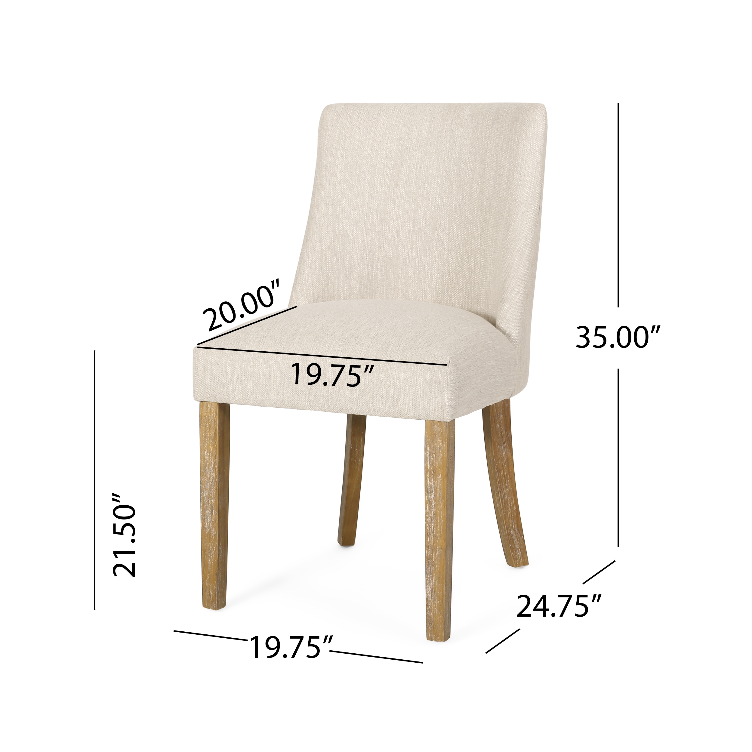 Christopher Knight Home Frances Contemporary Fabric Dining Chairs Set ...