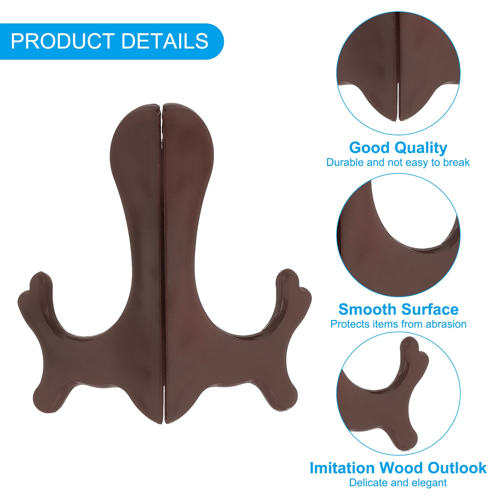 PATIKIL 5 Inch Picture Frame Stand 5pcs Resin Easel Plate Holders ...