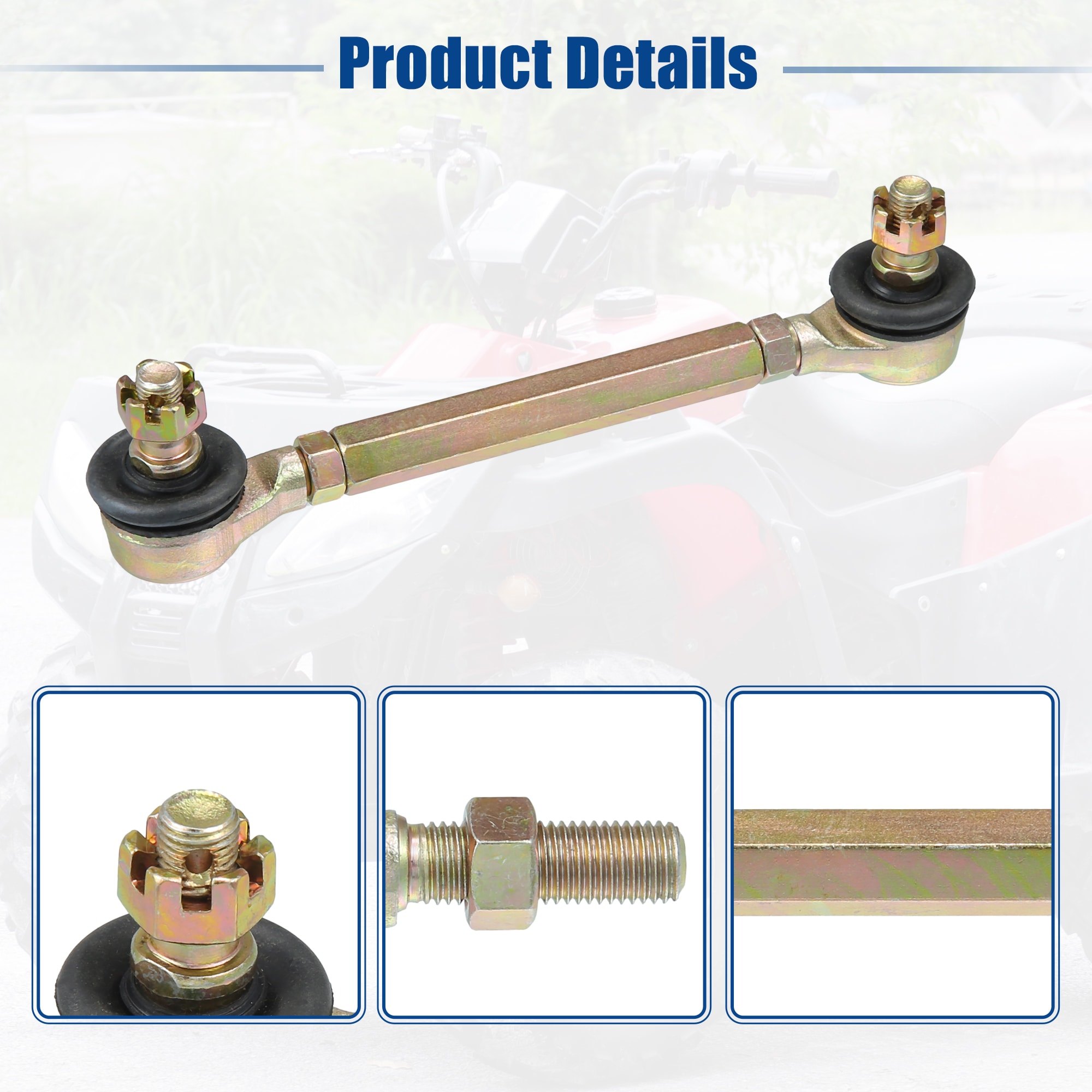 Unique Bargains 10cm 3.94 Inch Steering Tie Rod Ball Joint Tie Rod ...