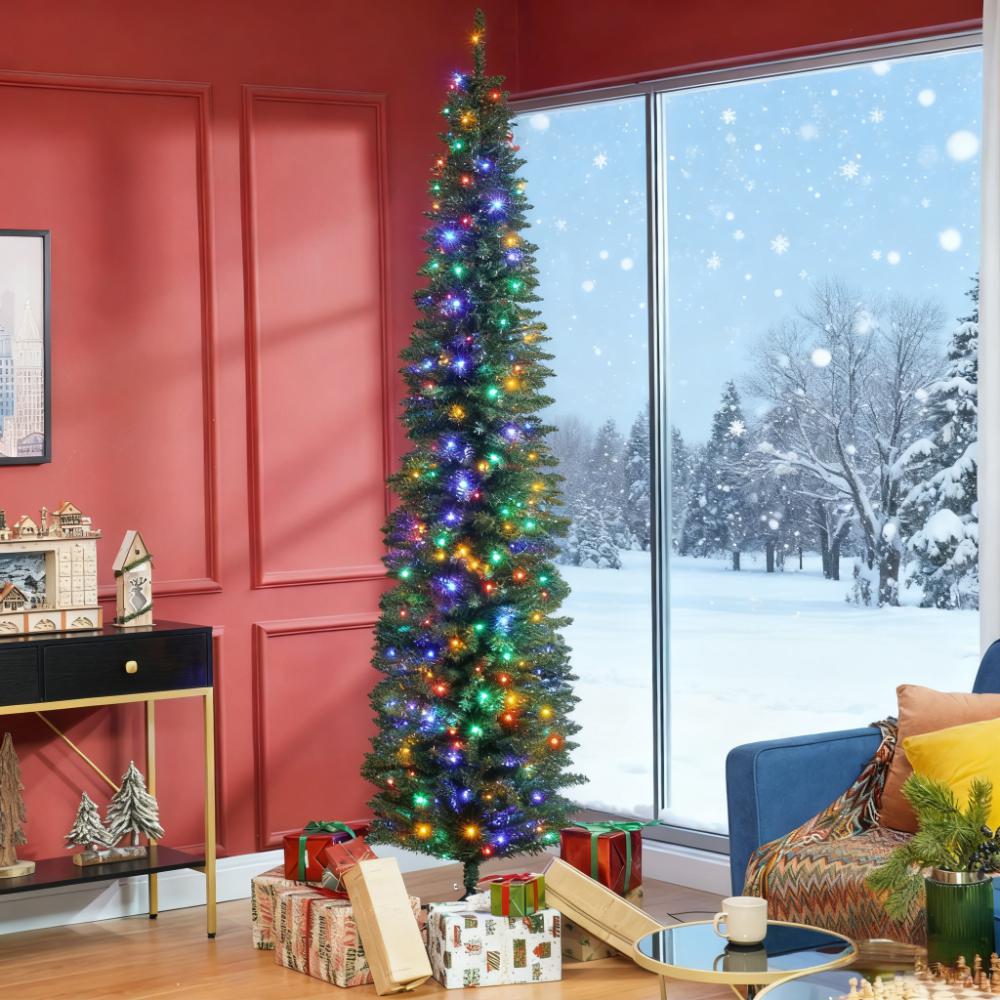 Tatayosi 8ft Artificial Pencil Christmas Trees in the Artificial ...