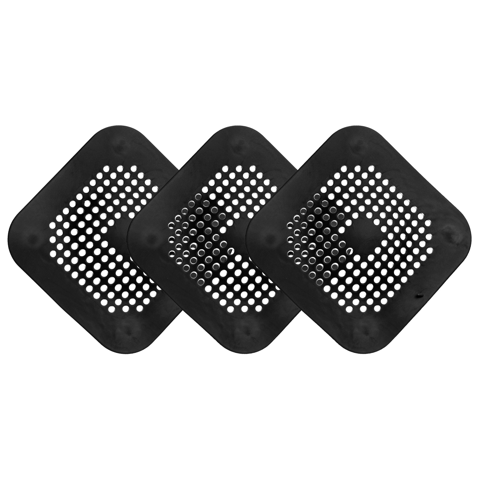 Unique Bargains 3pcs Shower Drain Hair Catcher 5.7inch Dia Round and ...