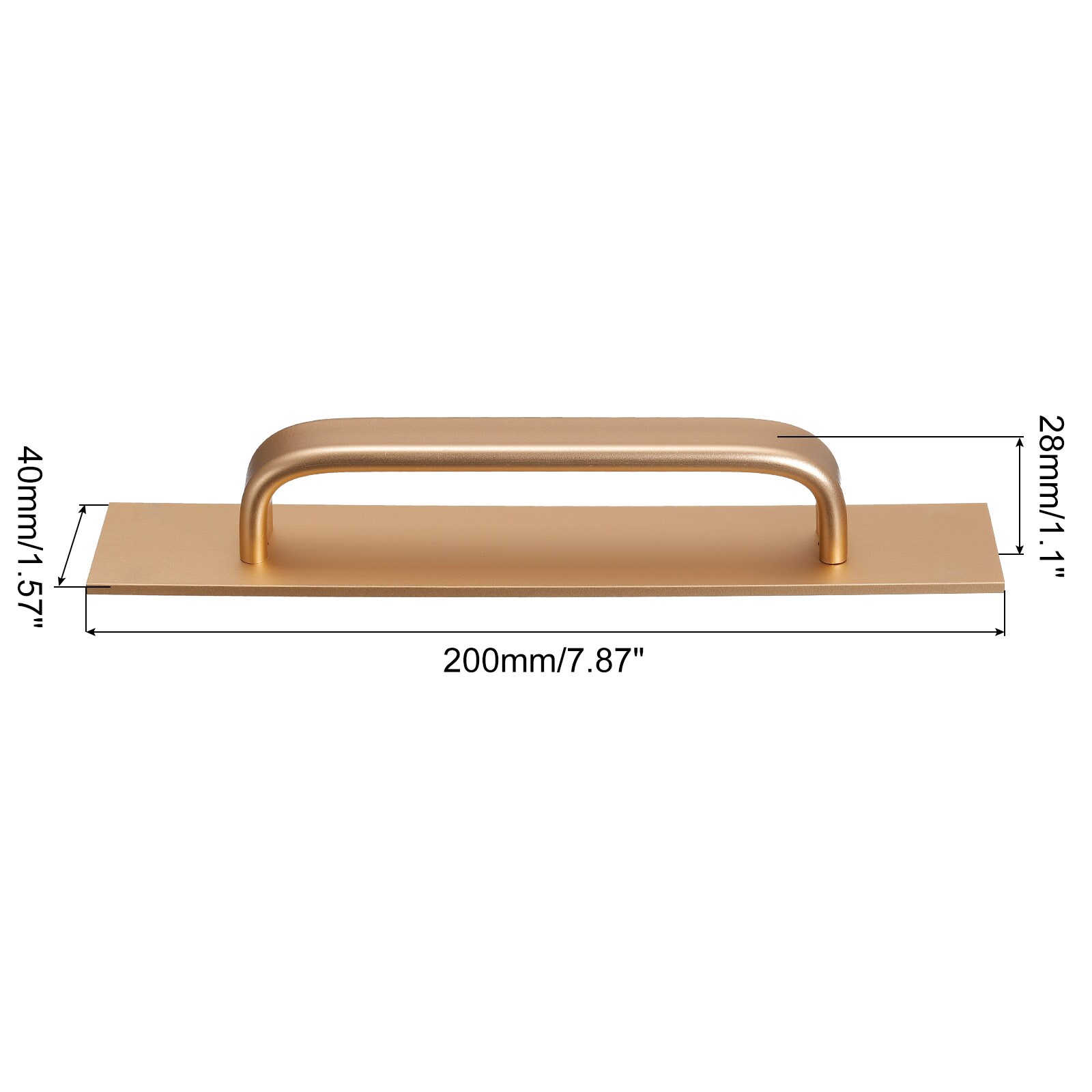 Unique Bargains 1Pcs Self-Stick Handles Gold Aluminum Alloy Self ...