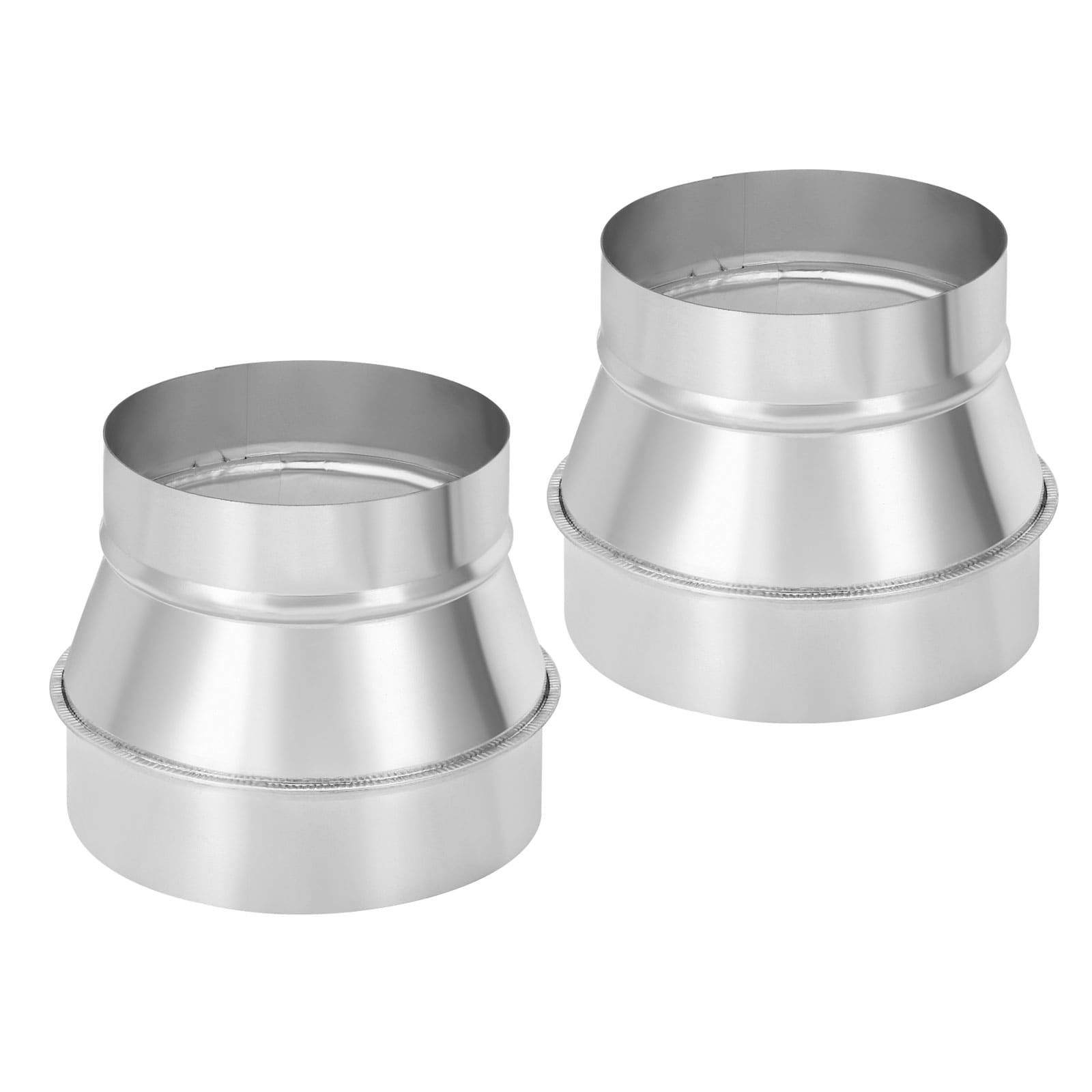 PATIKIL 6 Inch to 5 Inch Round Duct Reducer Increaser Connector 2 Pcs ...