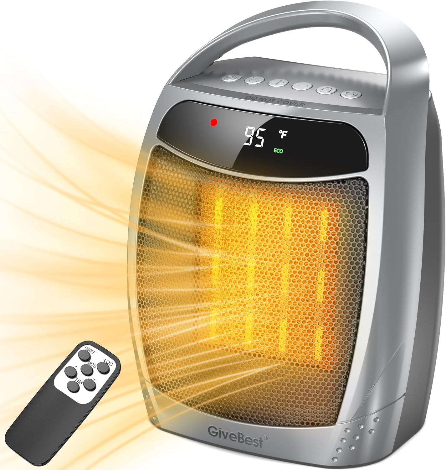 GiveBest Digital Space Heater 1500W Portable Electric Heater for Indoor ...