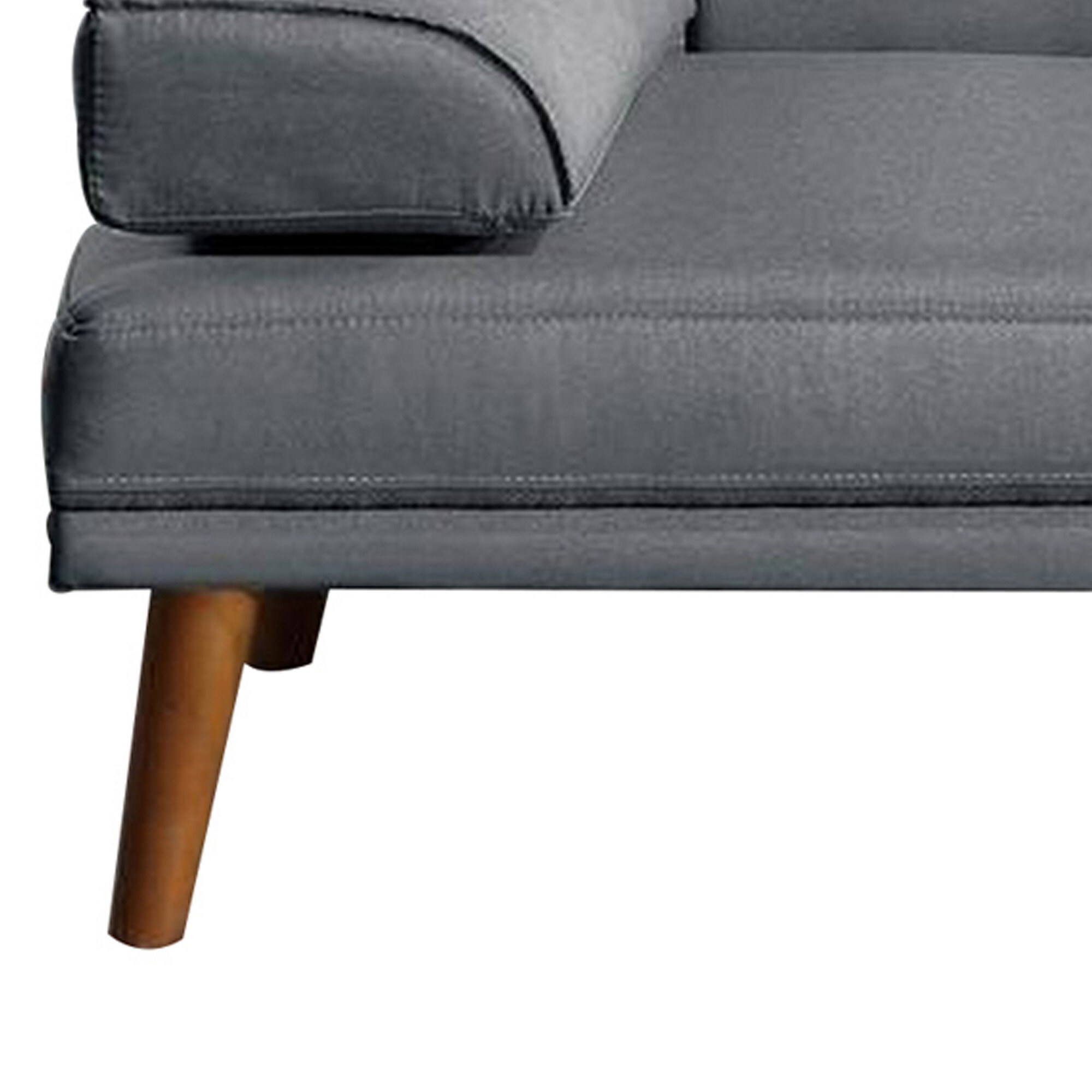 Benzara Gina 71 Inch Adjustable Futon Sofa Bed-Square Tufted-Tapered ...
