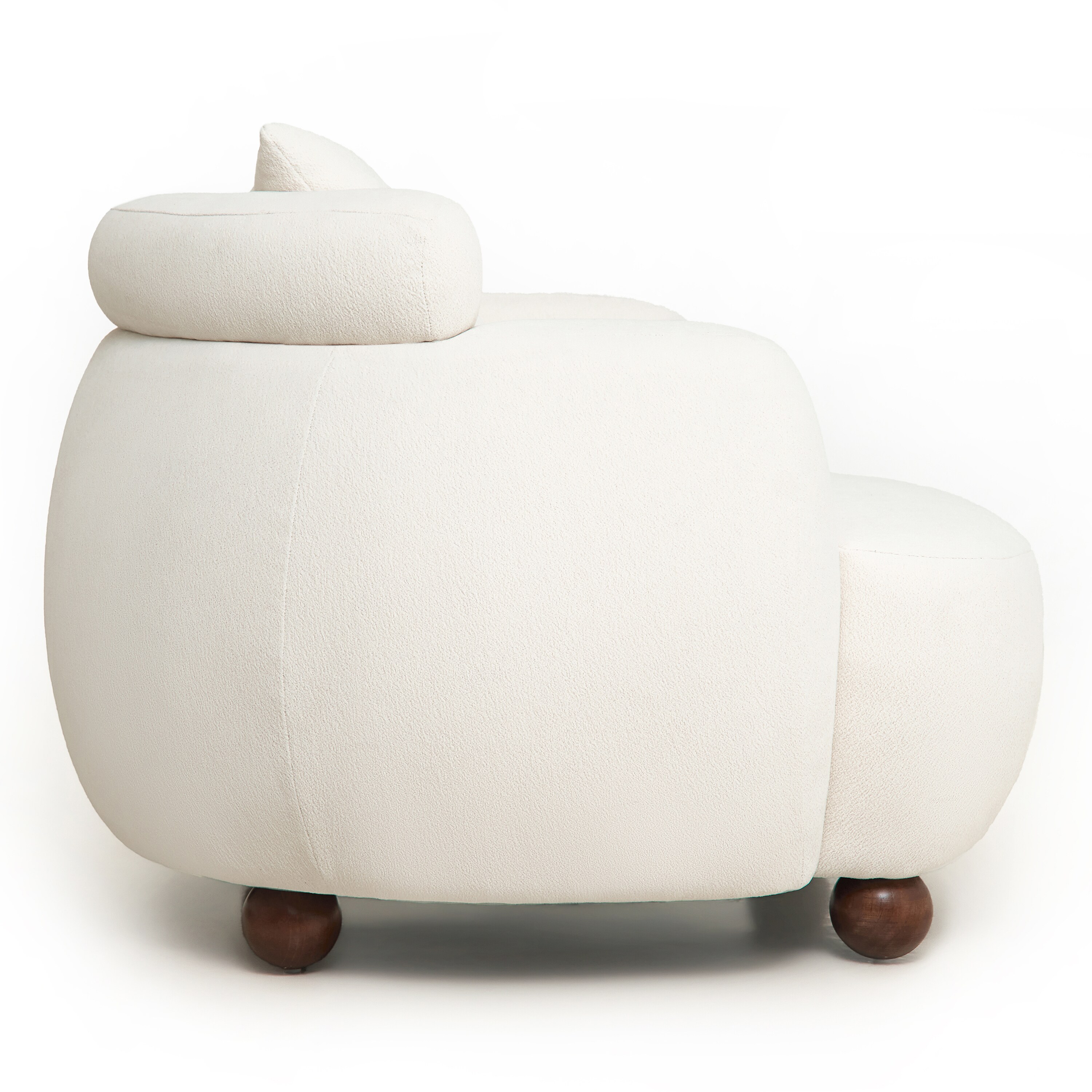 GDFStudio Nordic Style Lazy Club Chair 38 Inches Chenille Fabric Bucket ...