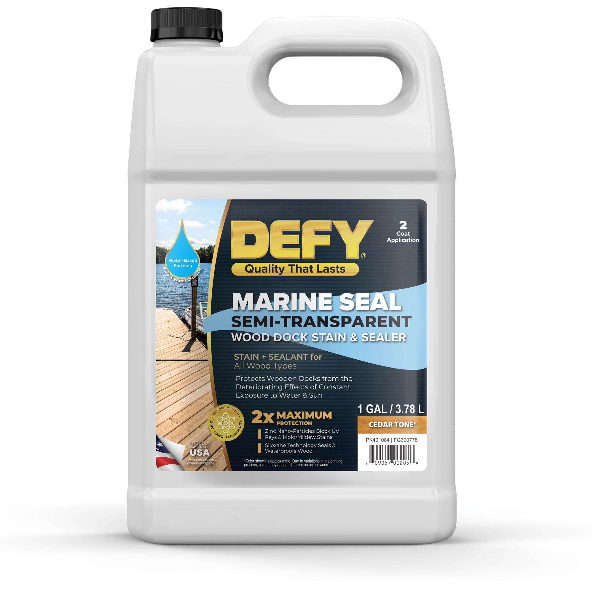 DEFY Marine Seal Semi-Transparent Wood Stain and Sealer - Waterproof ...