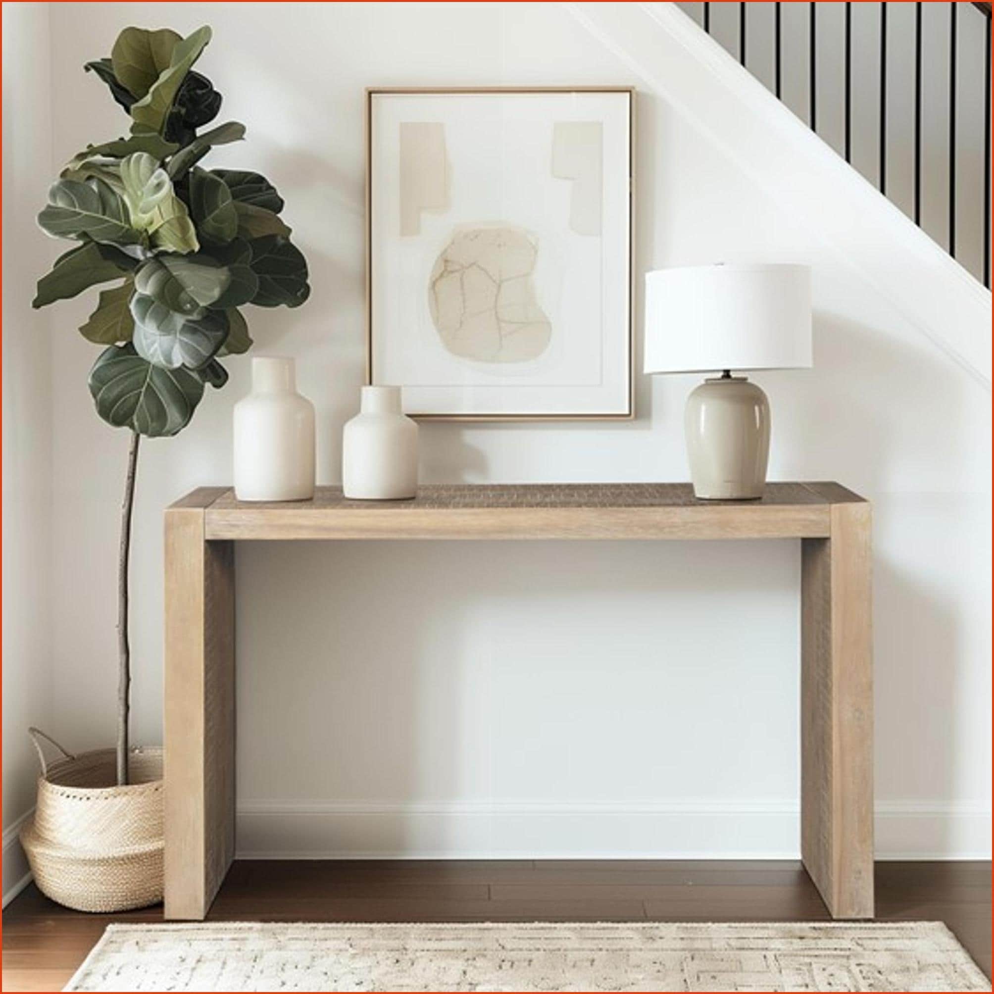 Watnature 54 Wood Coffee Table with Wire Brushed Distressing Multi ...
