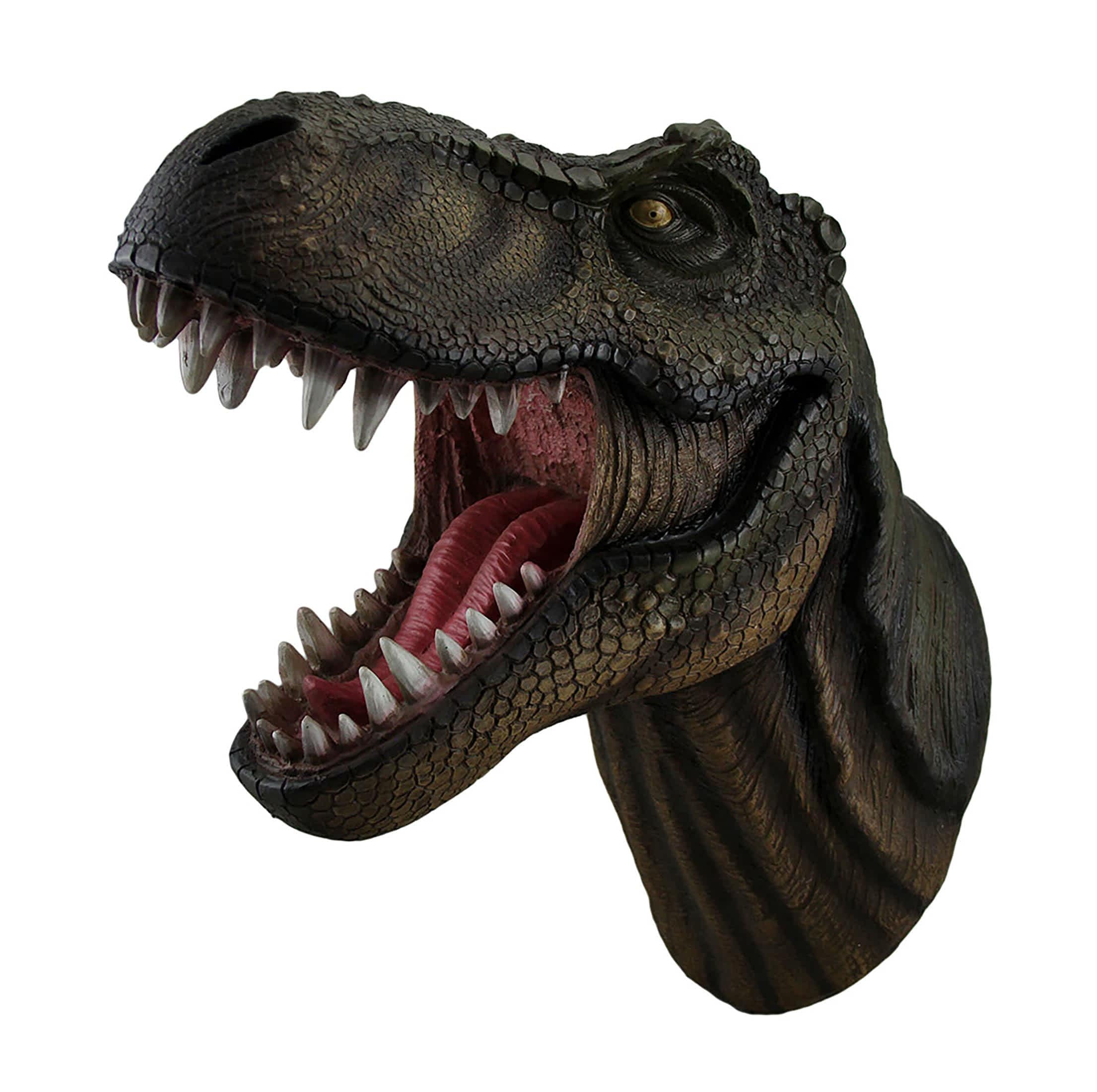 Zeckos Jurassic Jaws Snarling Tyrannosaurs Rex Wall Mounted Dinosaur ...
