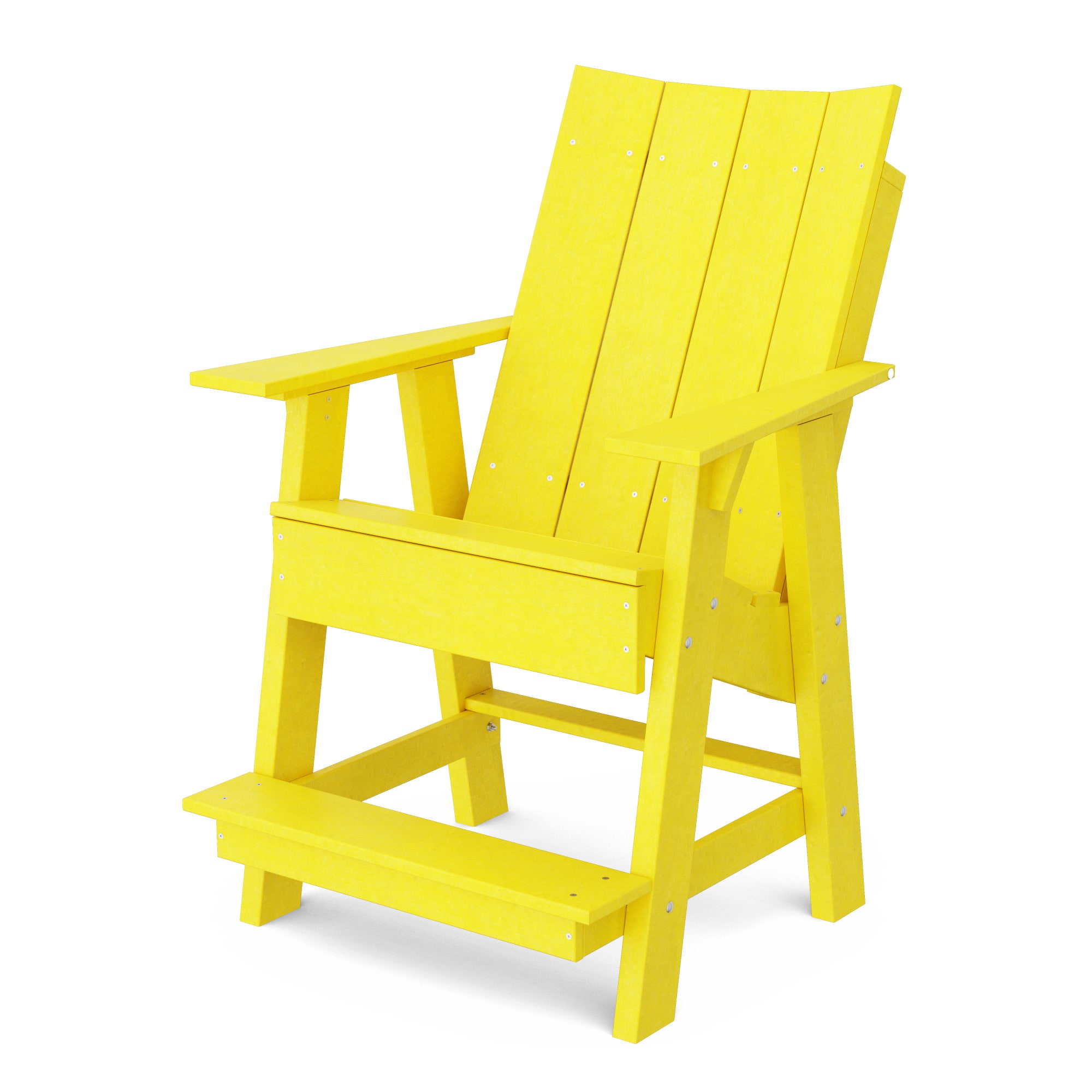 Wildridge Contemporary Lemon Yellow HDPE Frame Stationary Adirondack ...