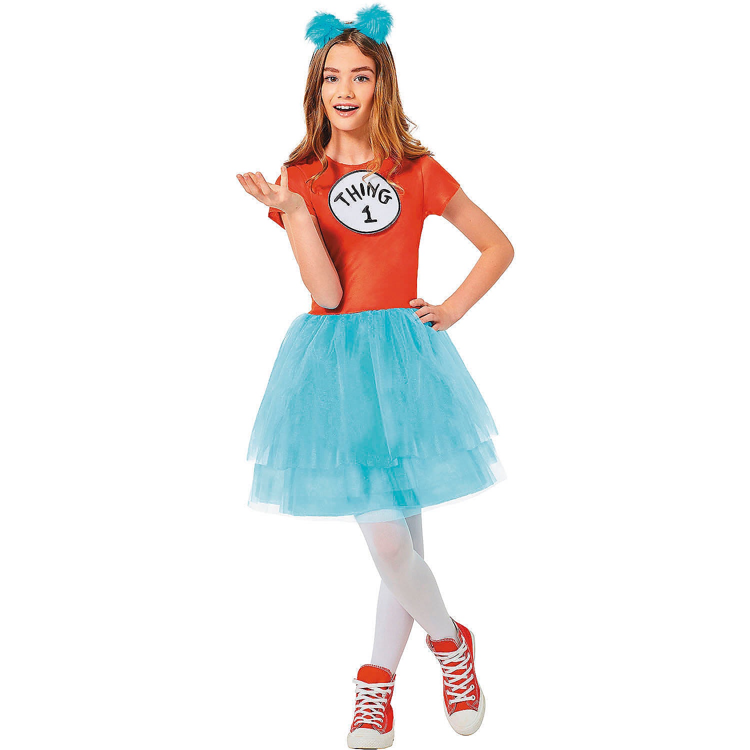 Inspirit Designs Dr. Seuss Girl's Thing 1 or Thing 2 Halloween Costume ...