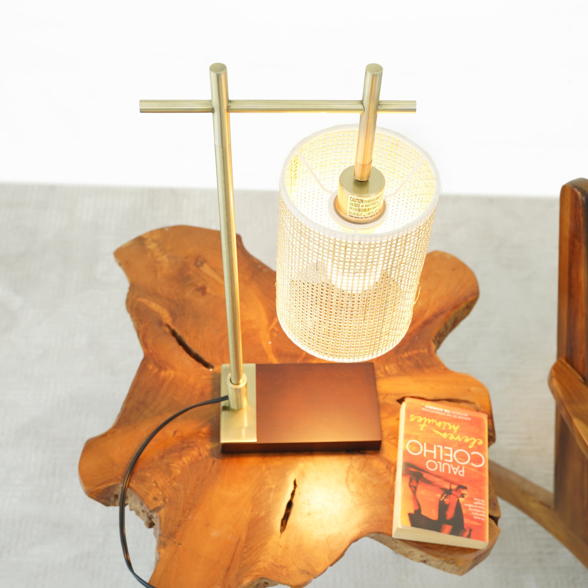 Tenleaf Dark Brown Moonstone Bedroom Table Lamp Nordic Home Creative ...