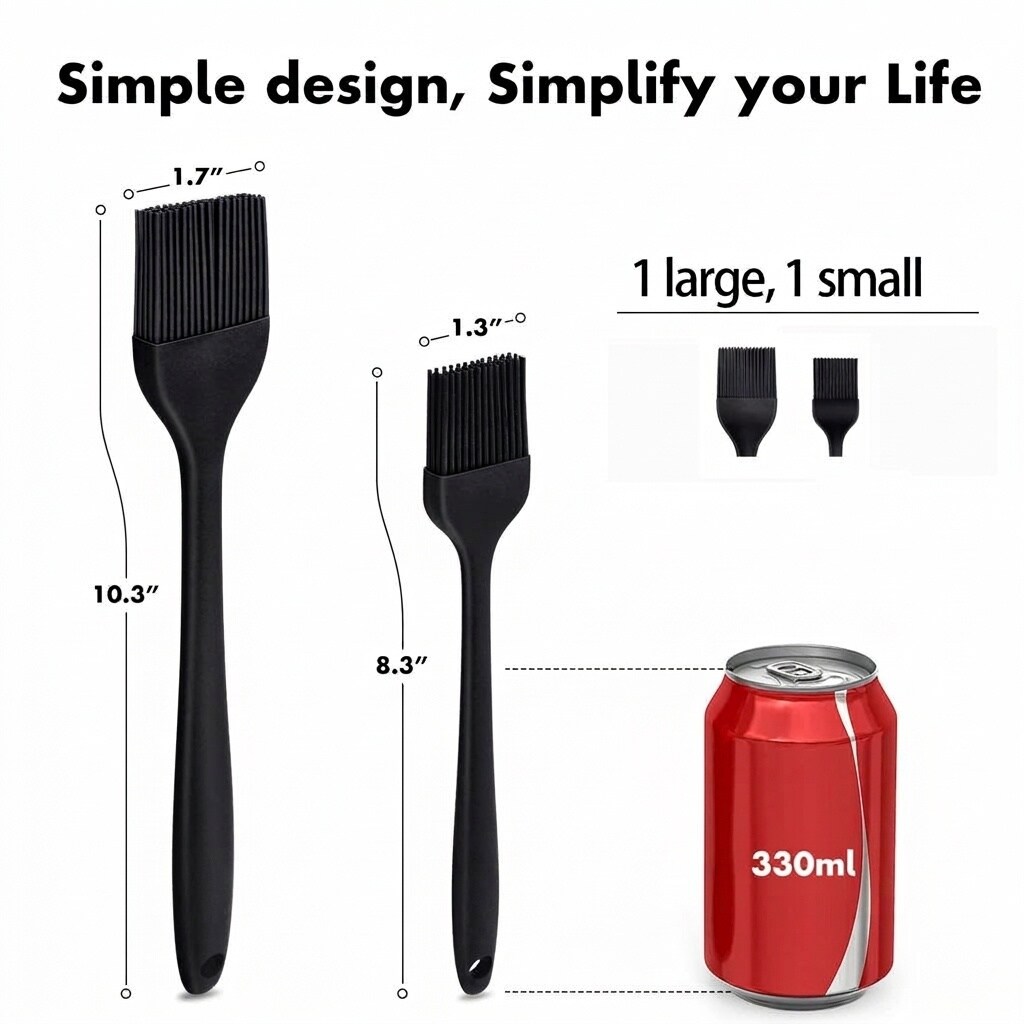 ITOPFOX Silicone Basting Brush Set Heat Resistant 600 Degrees Food ...