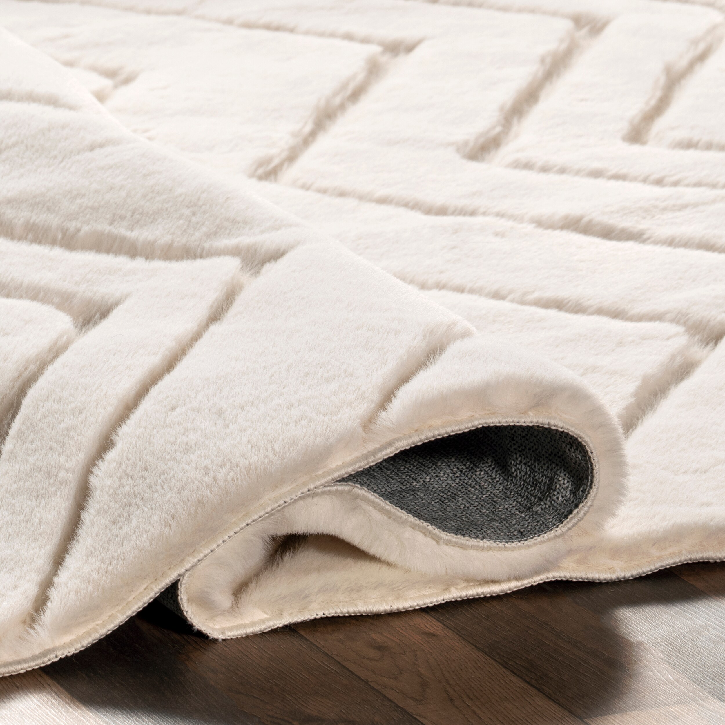 nuLOOM Chevron SuperiorWash Faux Rabbit Machine Washable 2ft. 6in. x ...