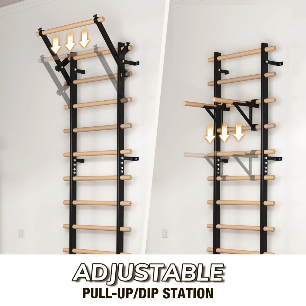Syedee Swedish Ladder Stall Bar Wall Mounted Multifunctional Gym for ...
