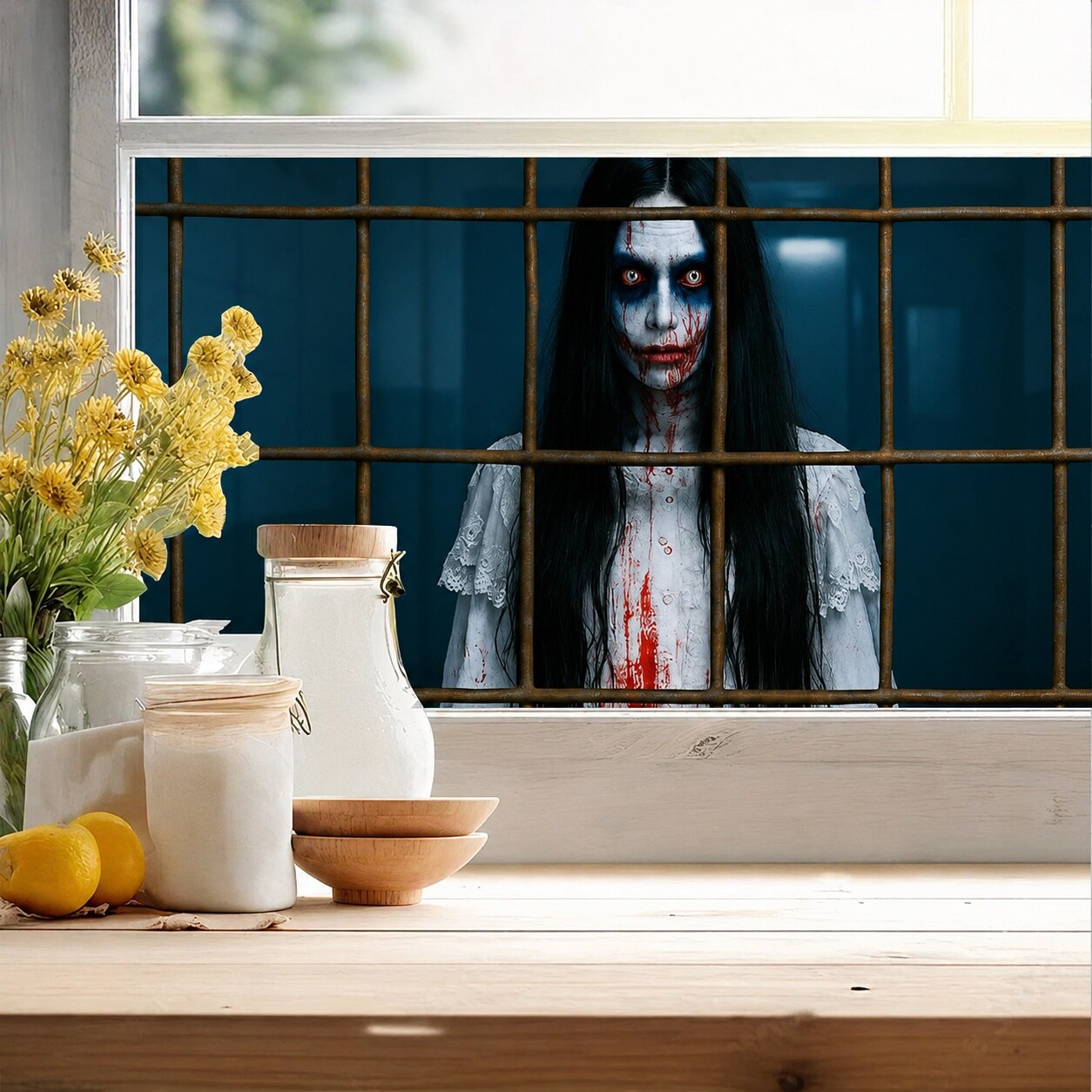 LAIFUCAM Static Window Privacy Film Caged Horror Figure 39 Point 3 x 17 ...