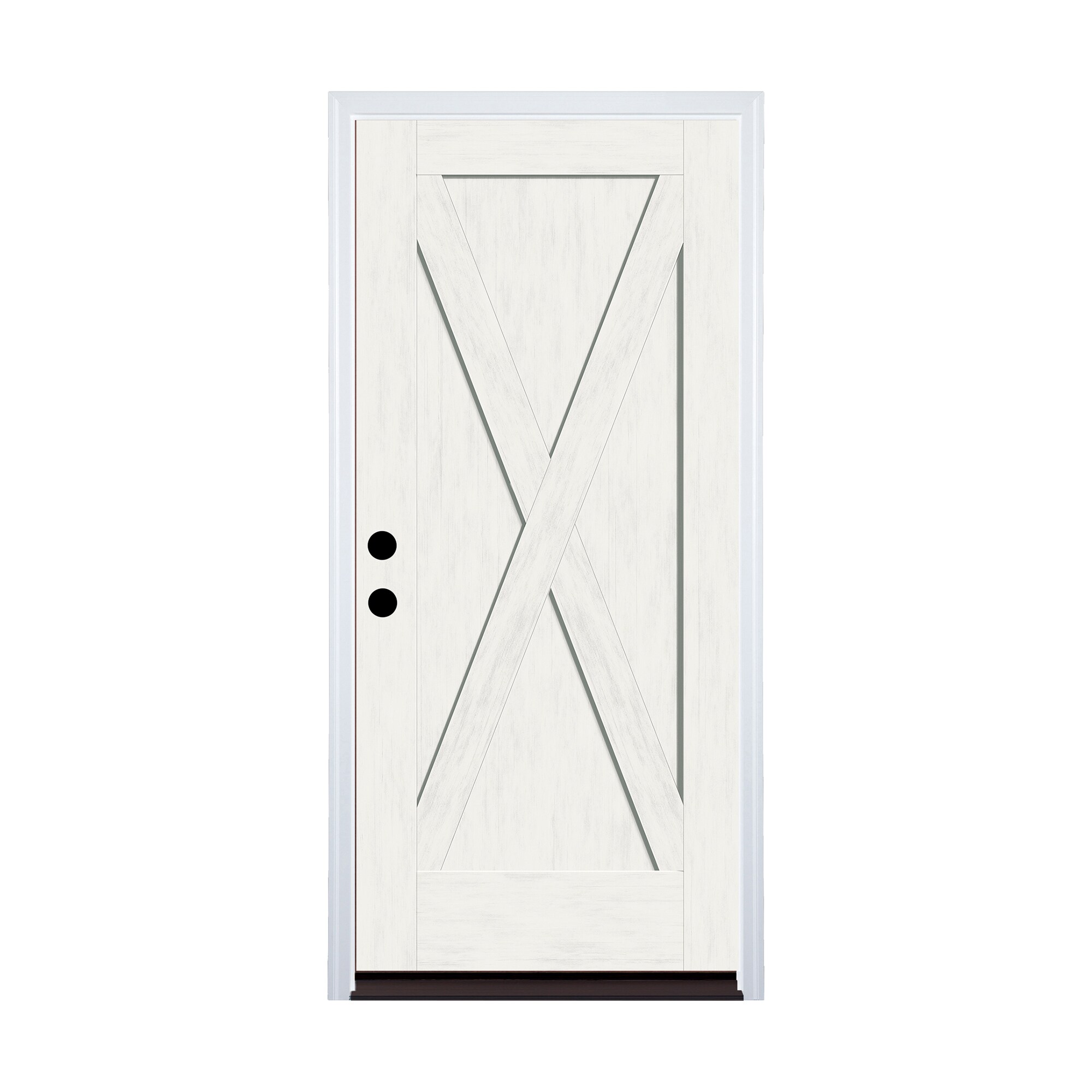 Therma-Tru 36-in x 80-in x 4-9/16-in Fiberglass No glass Right-hand ...