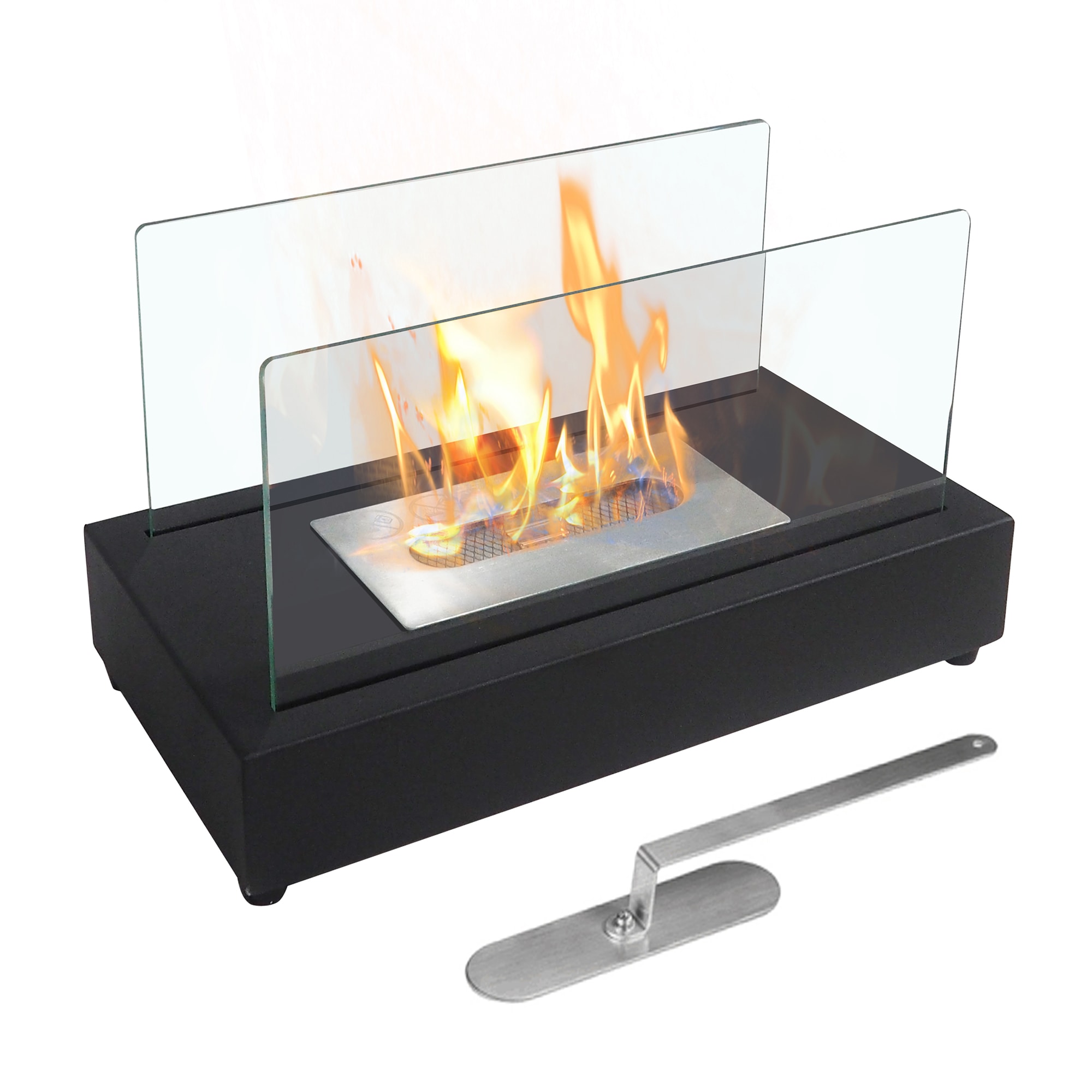 Tatayosi Rectangle Tabletop Bio Ethanol Fireplace Indoor ...