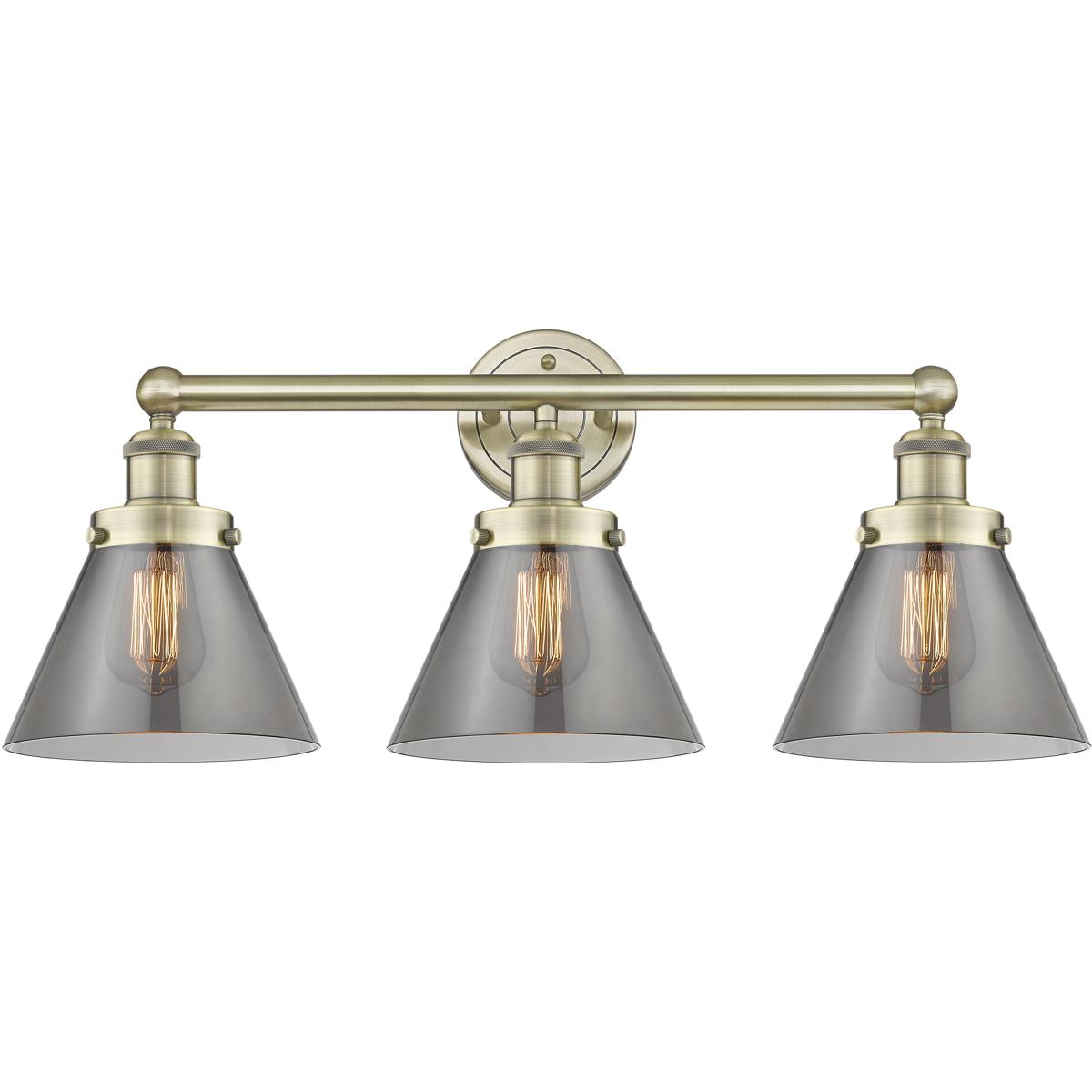 Innovations Lighting 616-3W-AB-G43 Cone Bathroom Vanity Light Antique ...