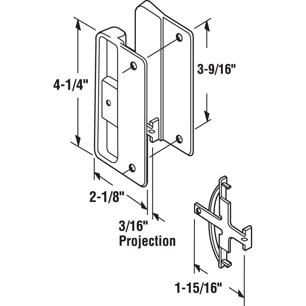 Prime-Line Black Plastic Reversible-Handed Handleset in the Sliding ...