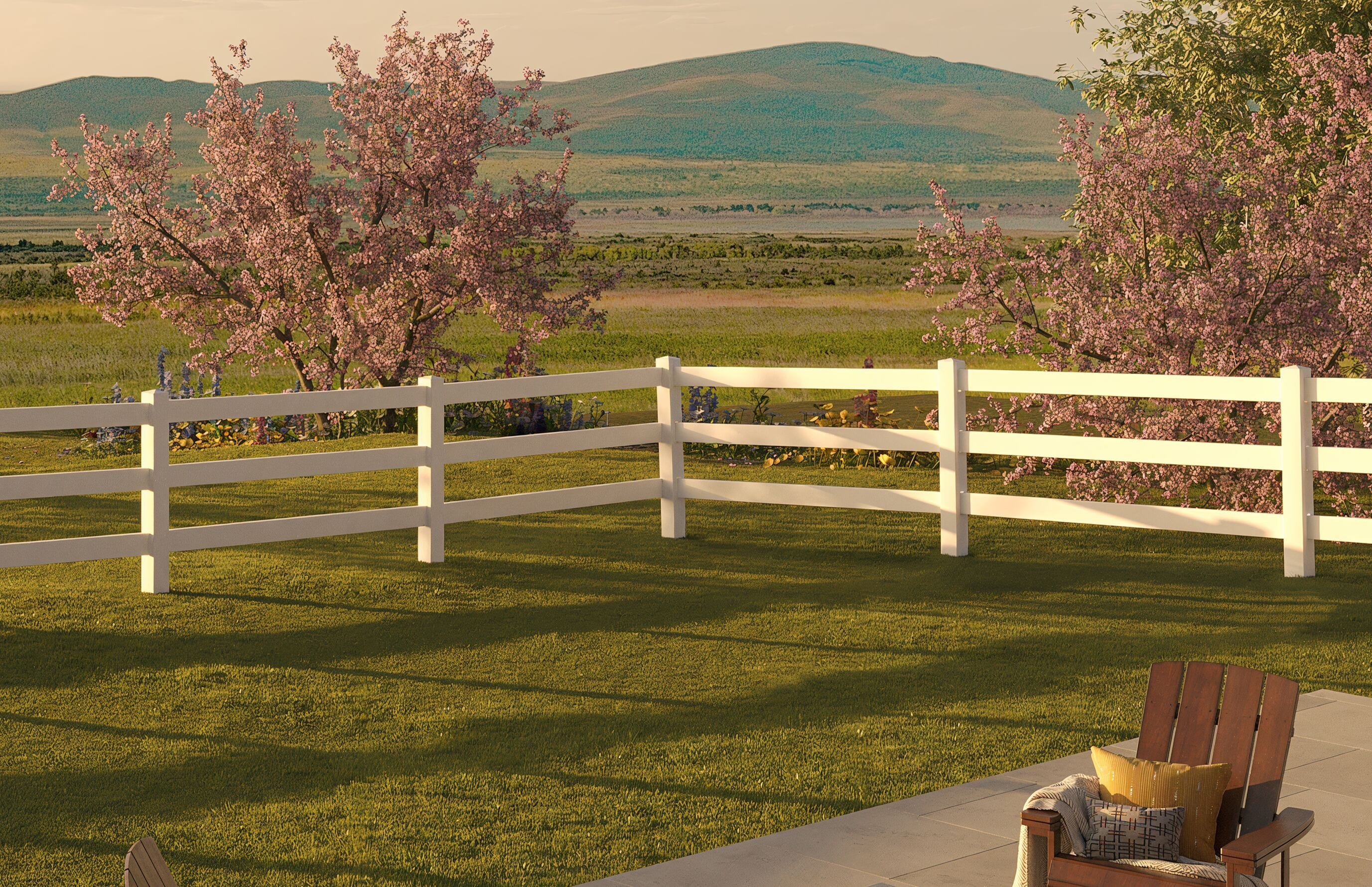 CATALYST Coronodo Post Rail 7-ft H x 5-in W White Vinyl Corner Fence ...