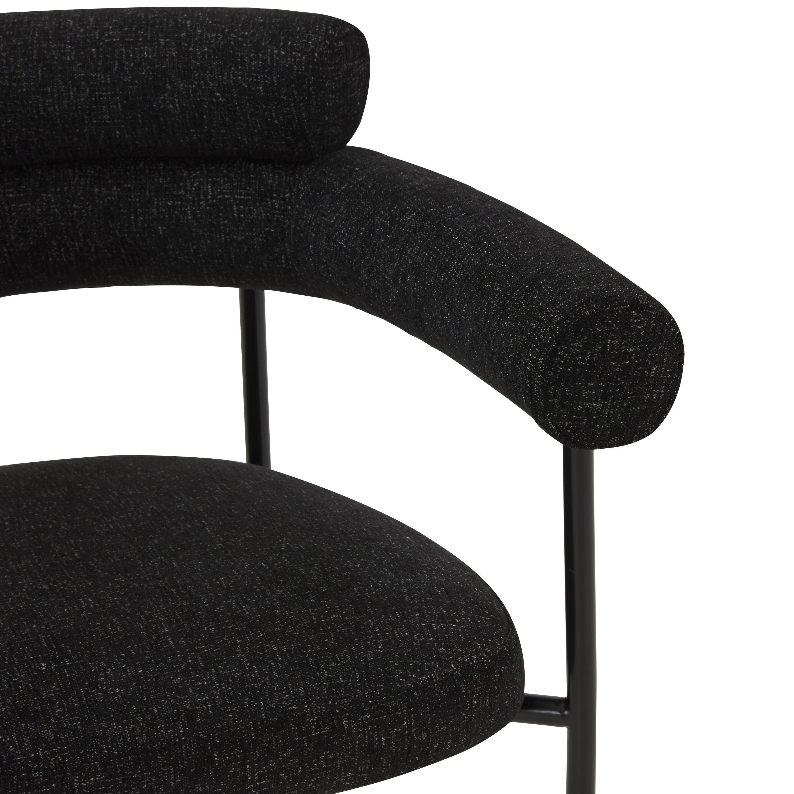 Safavieh Jaslene Modern Style Curved Back Dining Chair/Black/White in ...