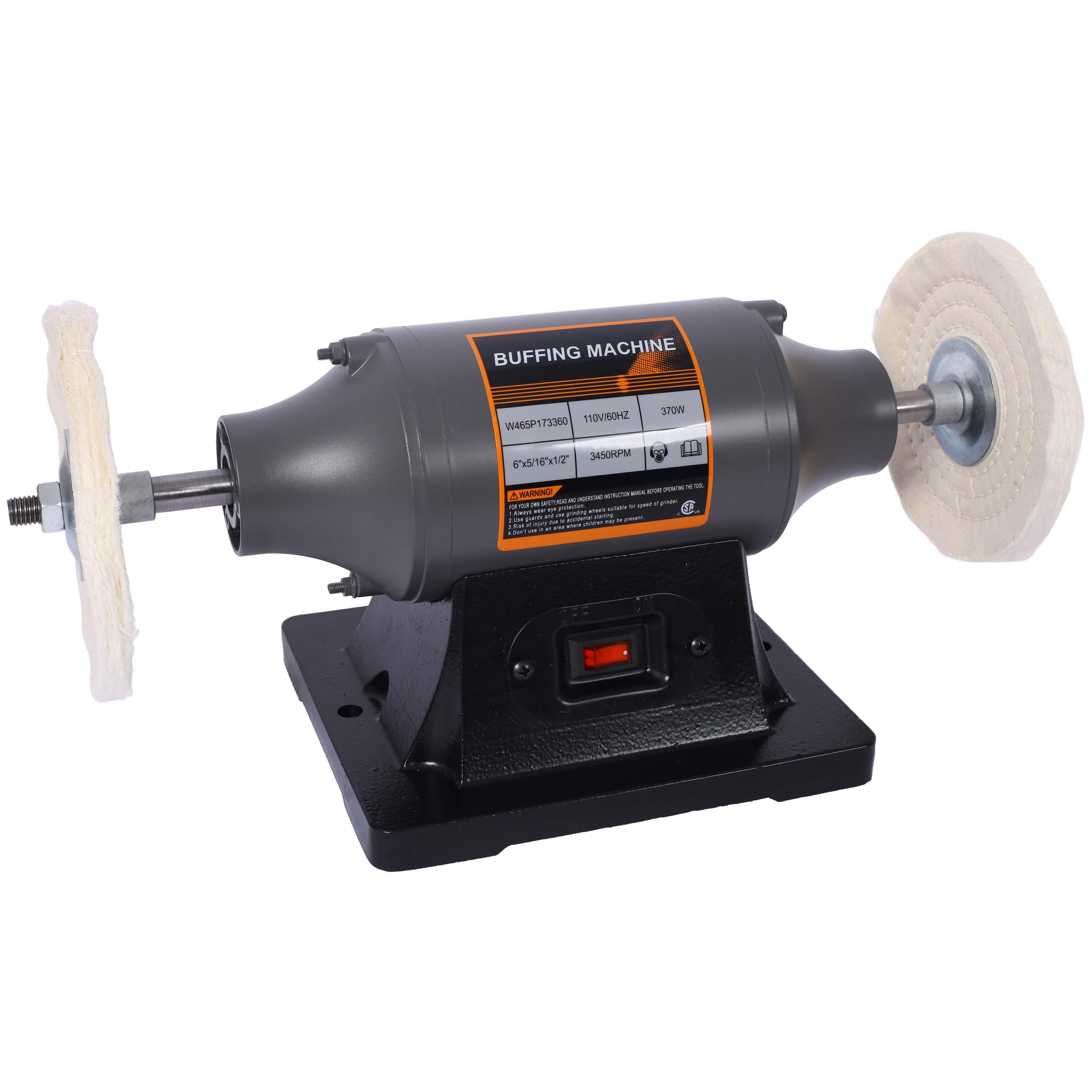 Tatayosi 6-Inch Electric Polisher Bench Buffer Grinder - Includes 4PCs ...