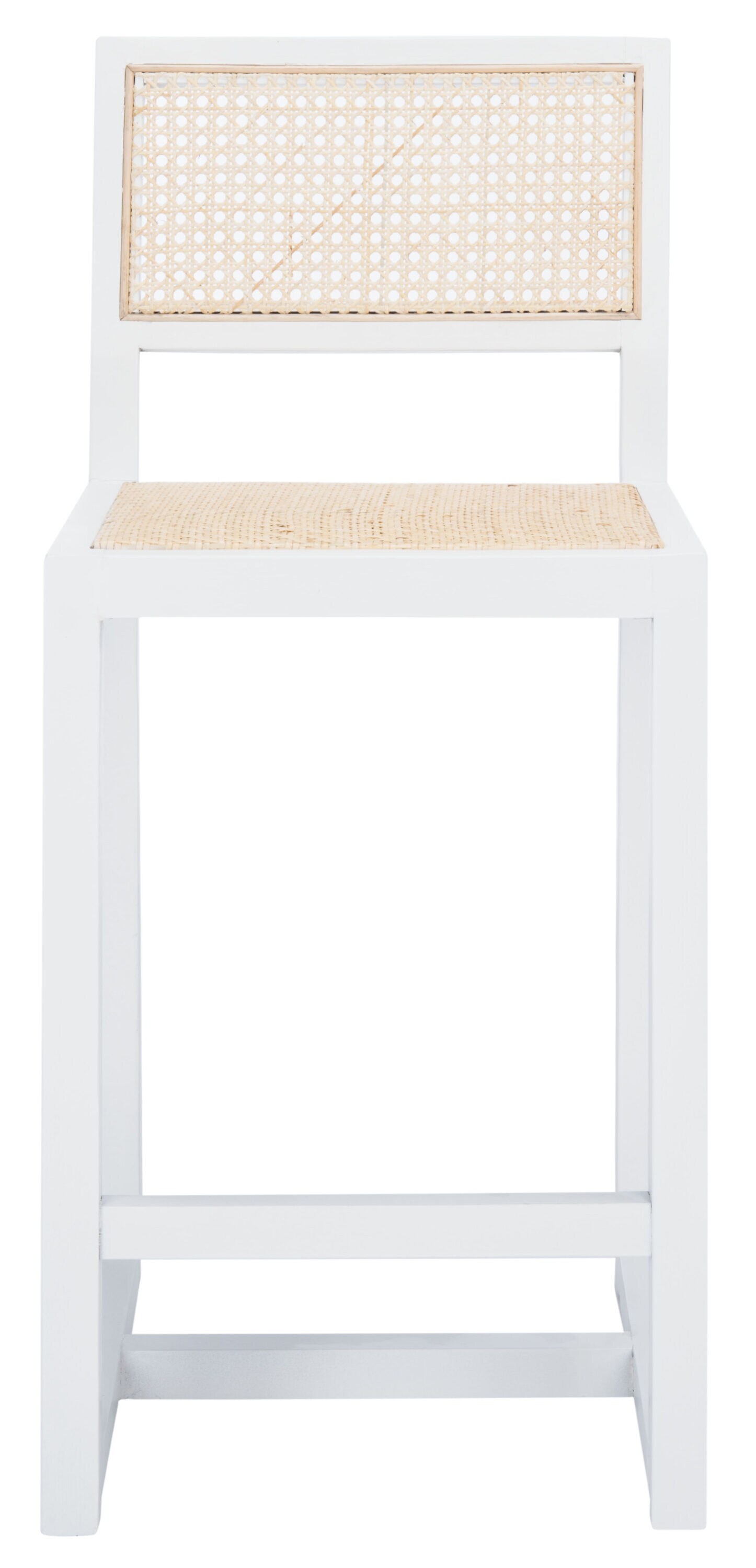 Safavieh White/Natural 24.81-in H Tall Wood Bar Stool in the Bar Stools ...