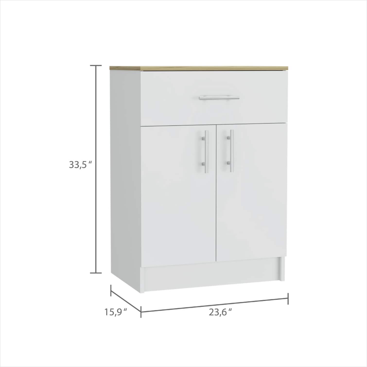 Watnature 33.5-Inch Storage Pantry Cabinet with Drawer and Shelves ...