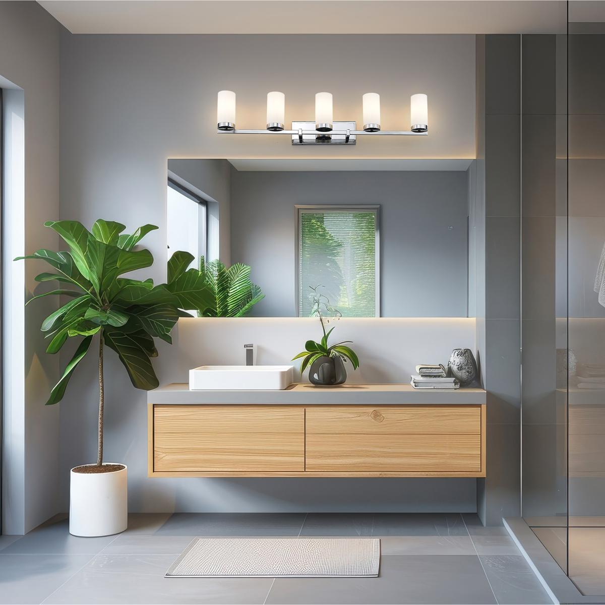 Z-Lite 3044-5V-CH Danica 5 Light 3875 inch Chrome Bath Vanity Light ...