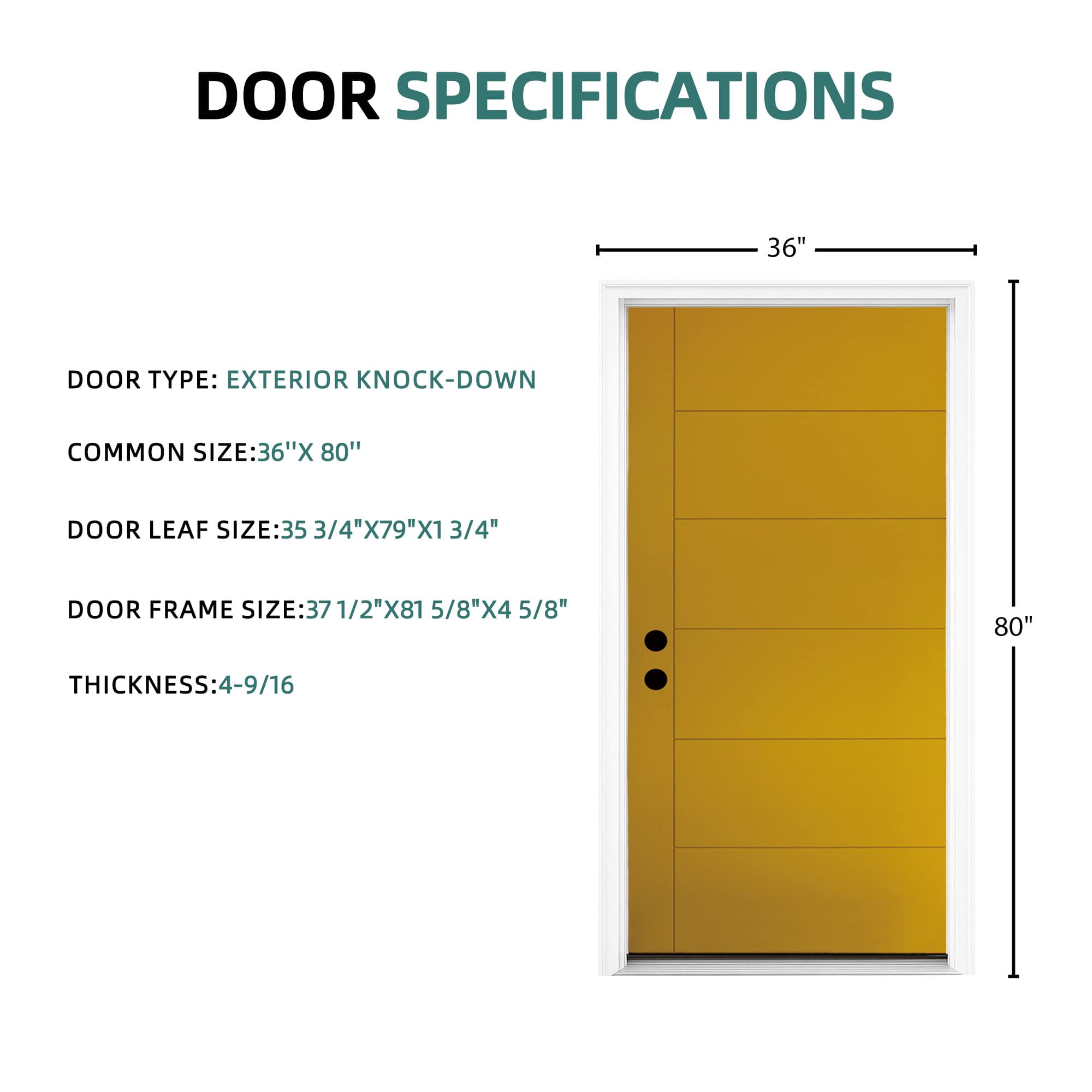Misty Moon Contemporary U-groove Flush Panel Fiberglass Door 36-in x 80 ...