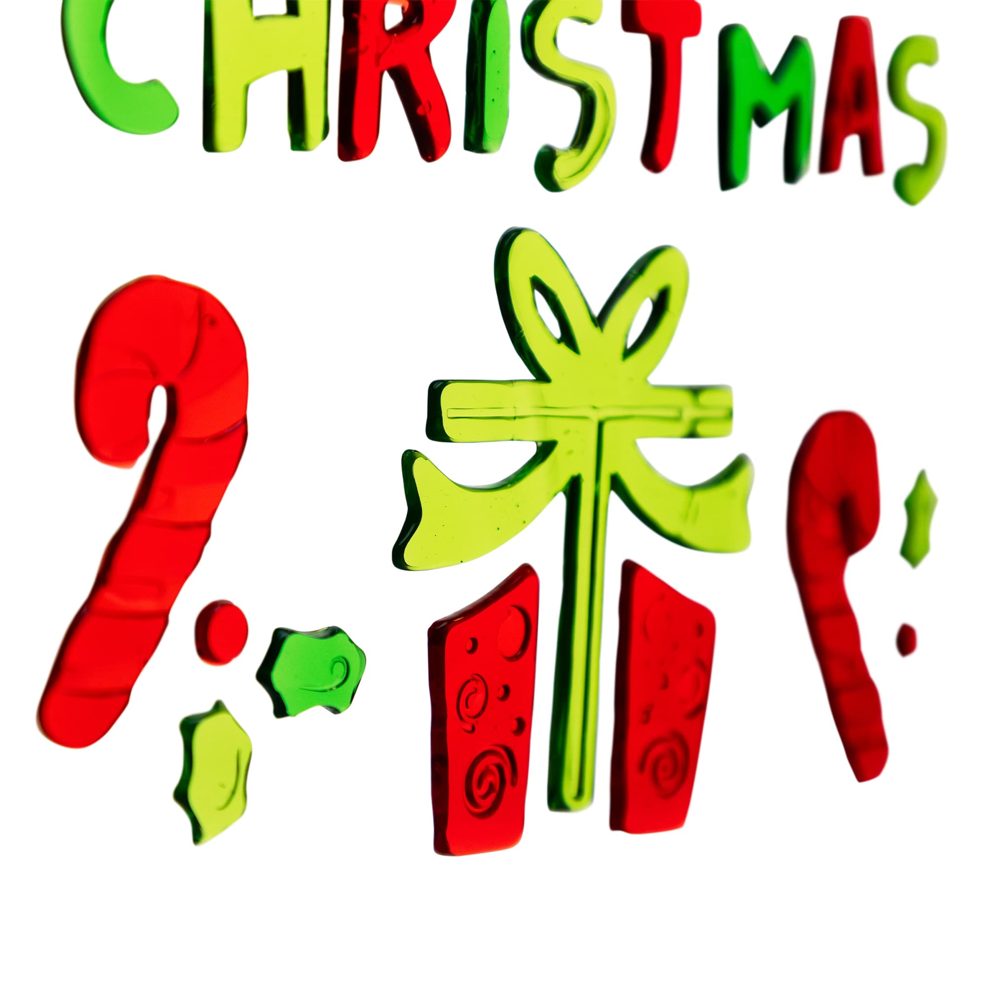 Northlight 31-Piece Red and Green Merry Christmas Gel Christmas Window ...