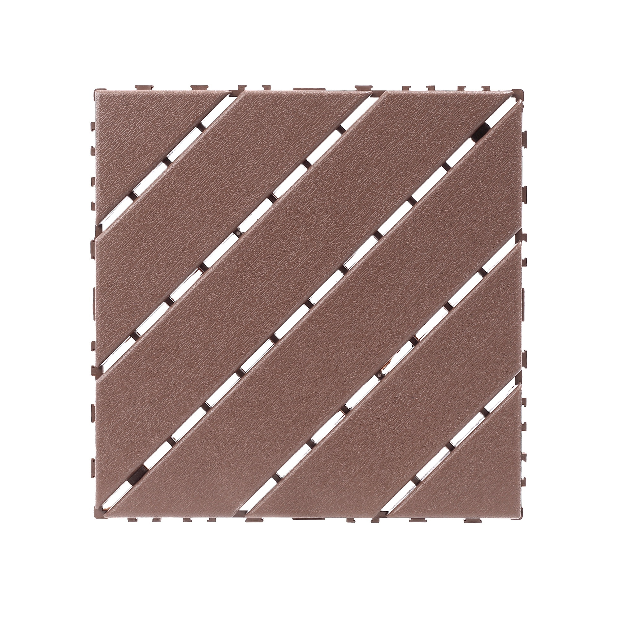 HyperDrop Cart 44 Pack Brown 12 Inch Square Waterproof Interlocking ...